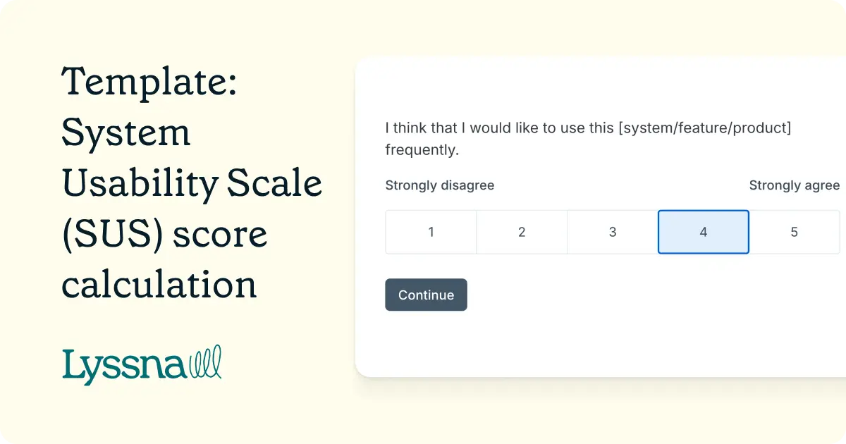 SUS score calculation: Template | Lyssna