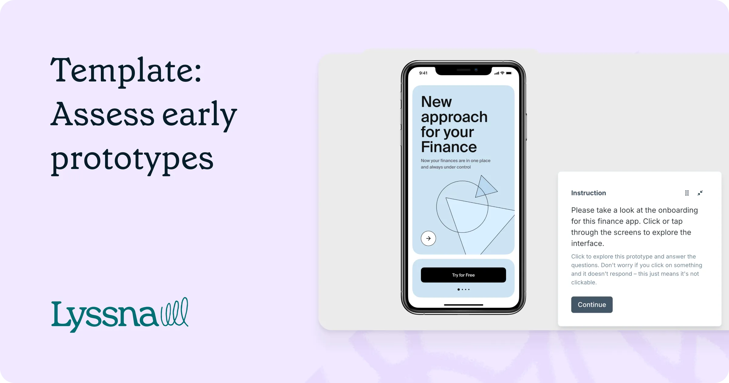 Assess early prototypes: Template | Lyssna