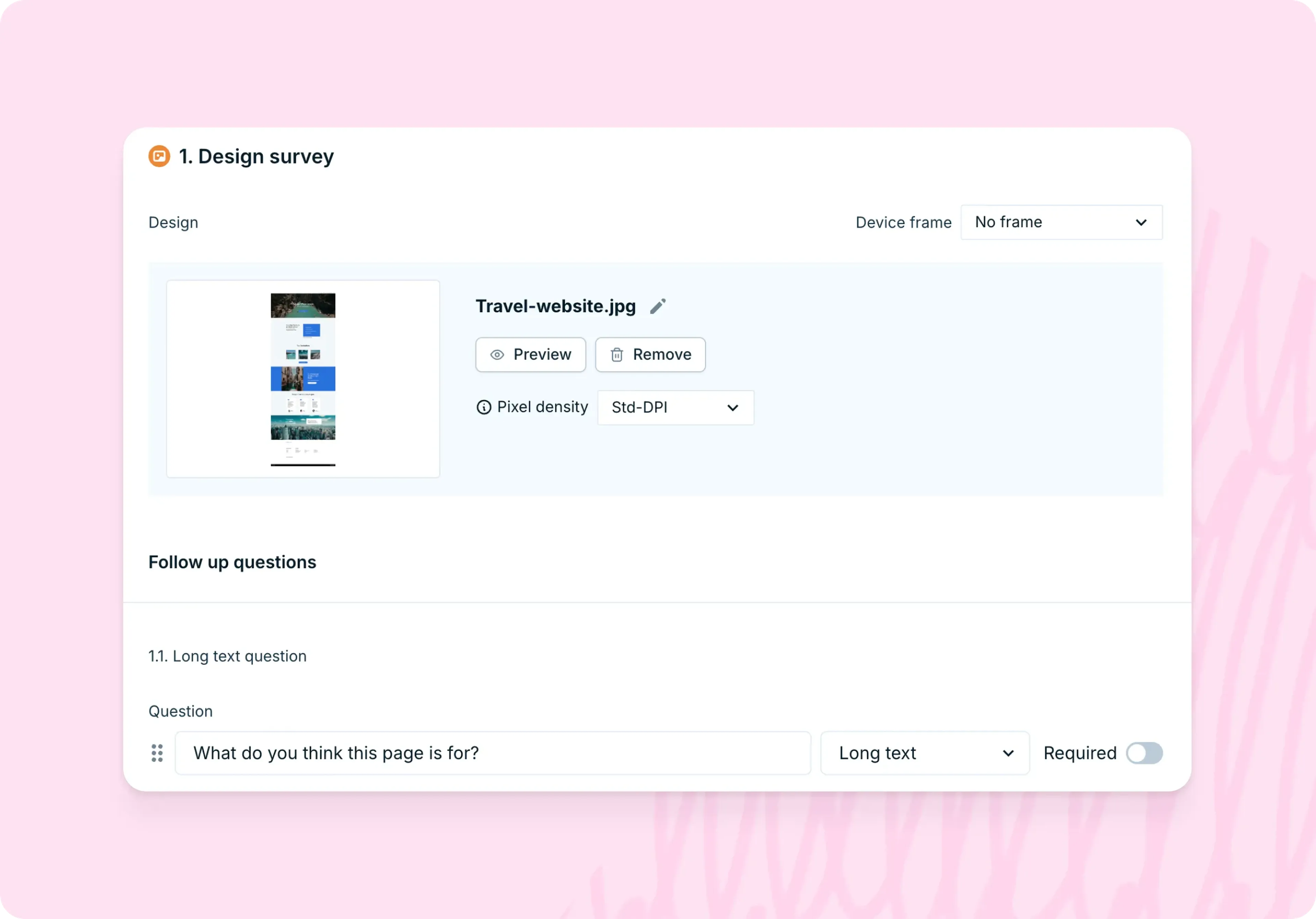 Test design comprehension: Template | Lyssna