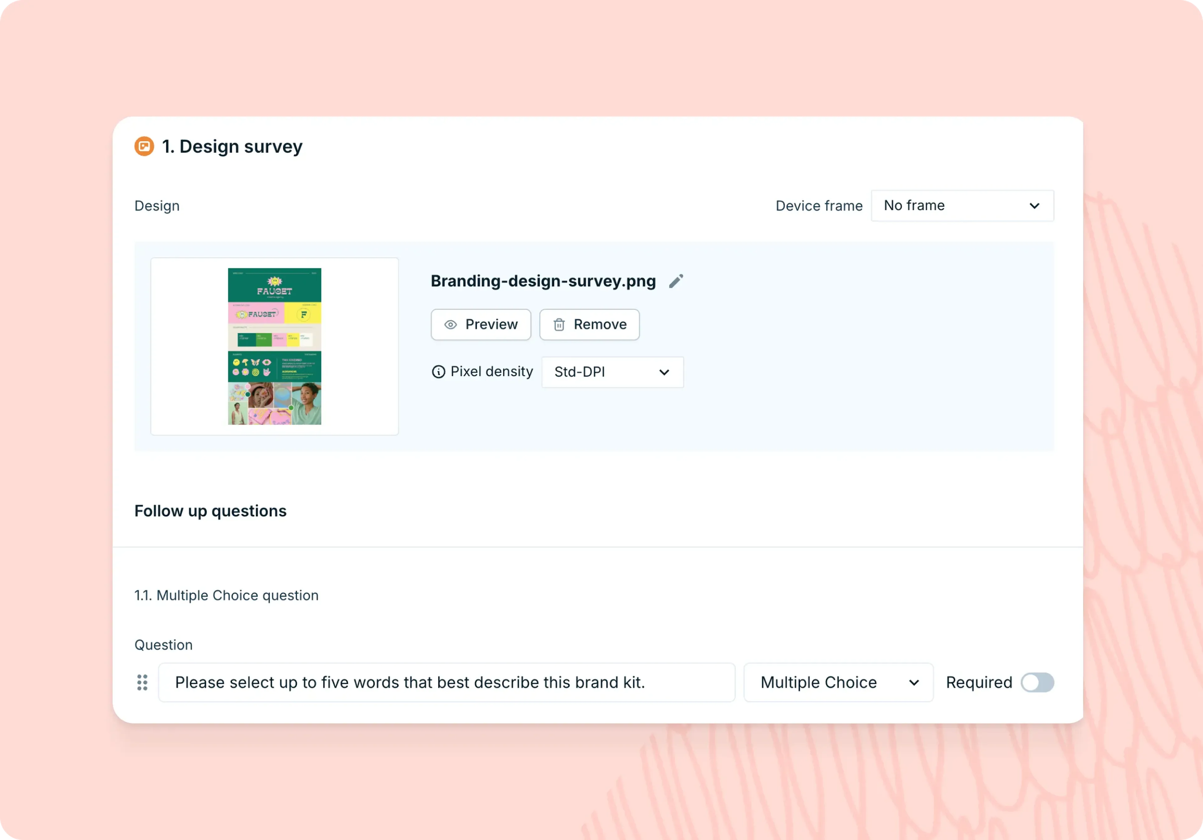 Test branding visual appeal: Template | Lyssna