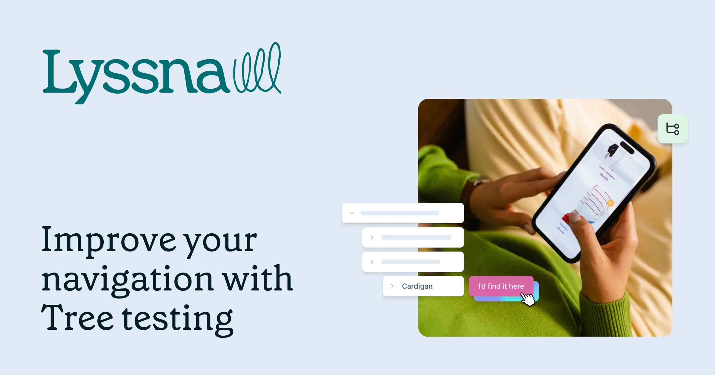 Tree testing | Lyssna