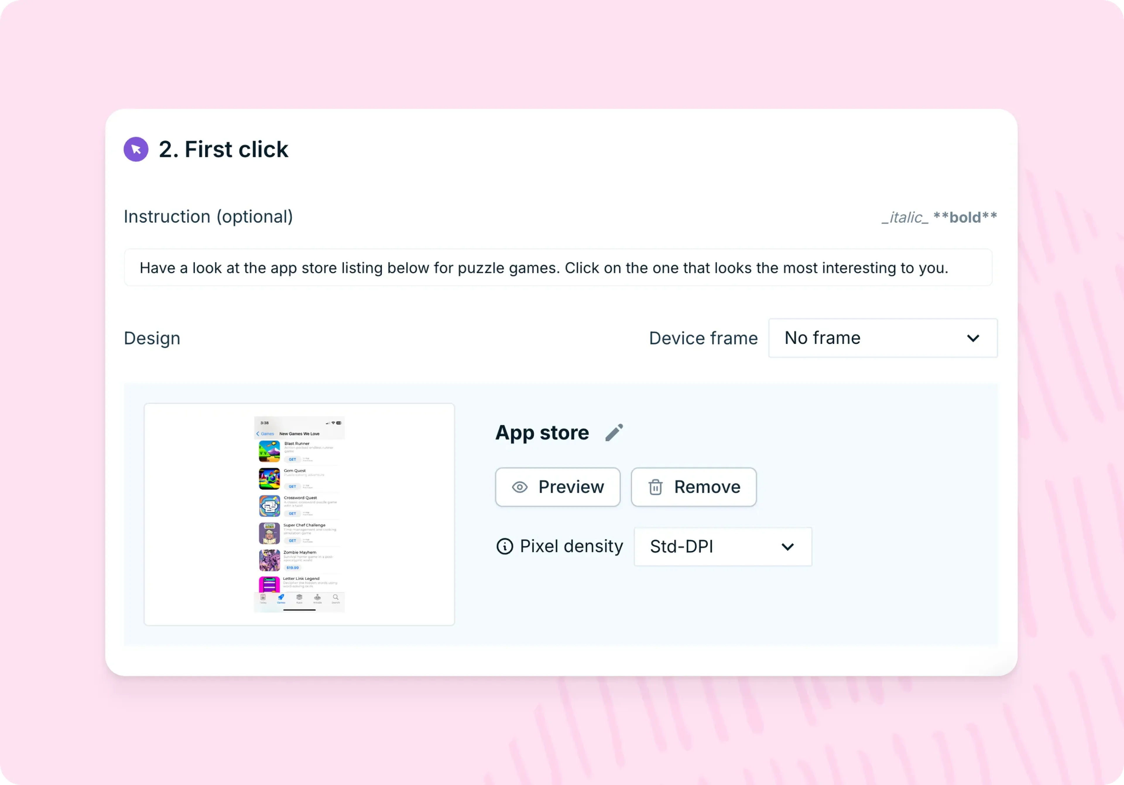 Improve app store visibility: Template | Lyssna