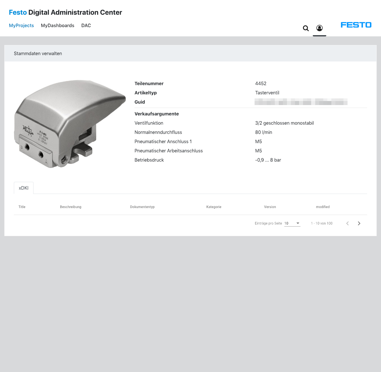 Projekt „User Interface Design einer Cloud-Anwendung“ für Festo