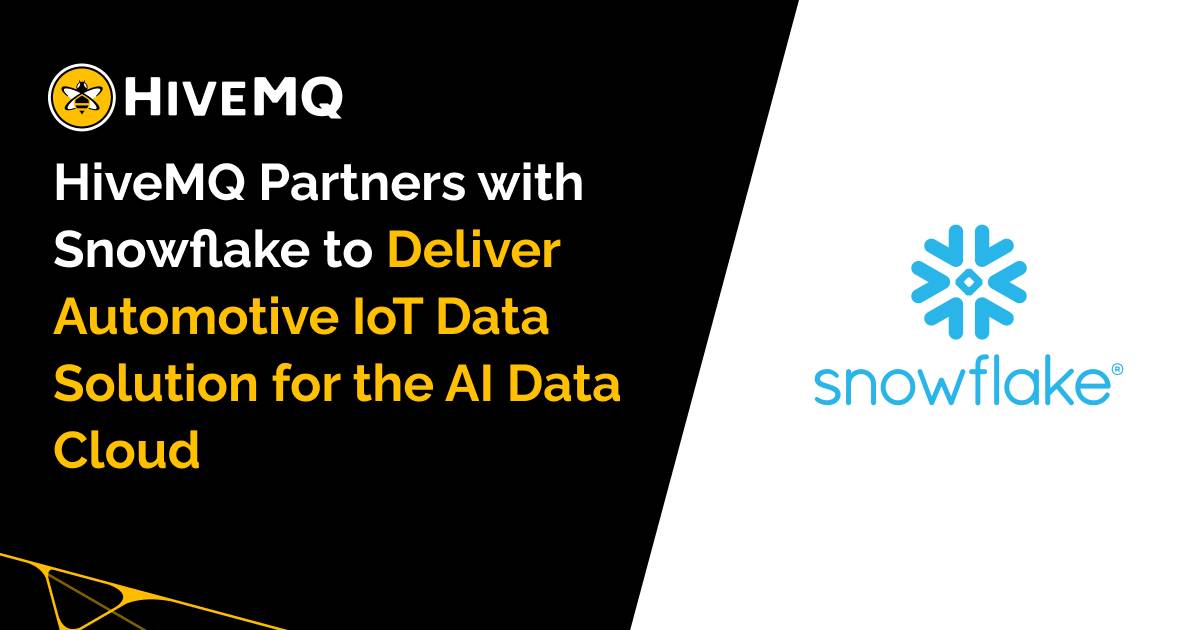 HiveMQ Partners with Snowflake to Deliver Automotive IoT Data Solution for the AI Data Cloud