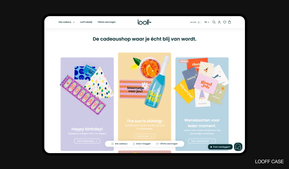 Looff X Bluebird Day | Bekijk deze gouden DIA-award-winning case