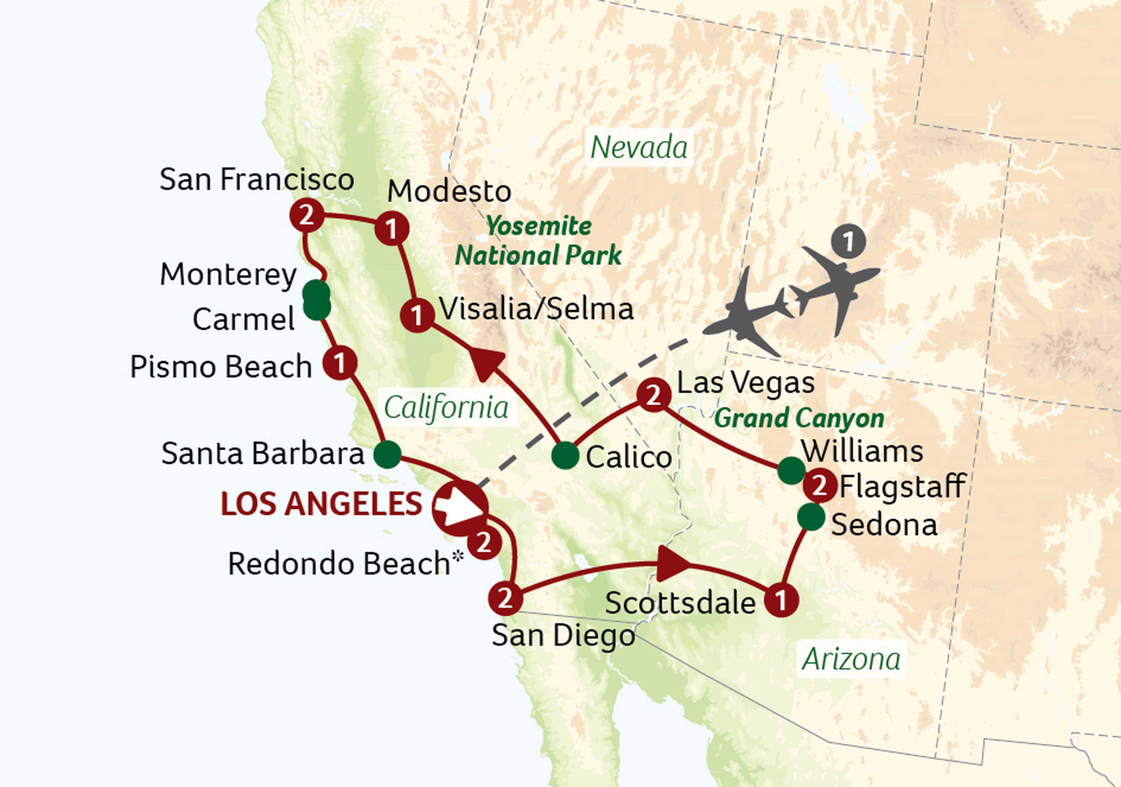 California & The Golden West Tour - American Touring Holiday