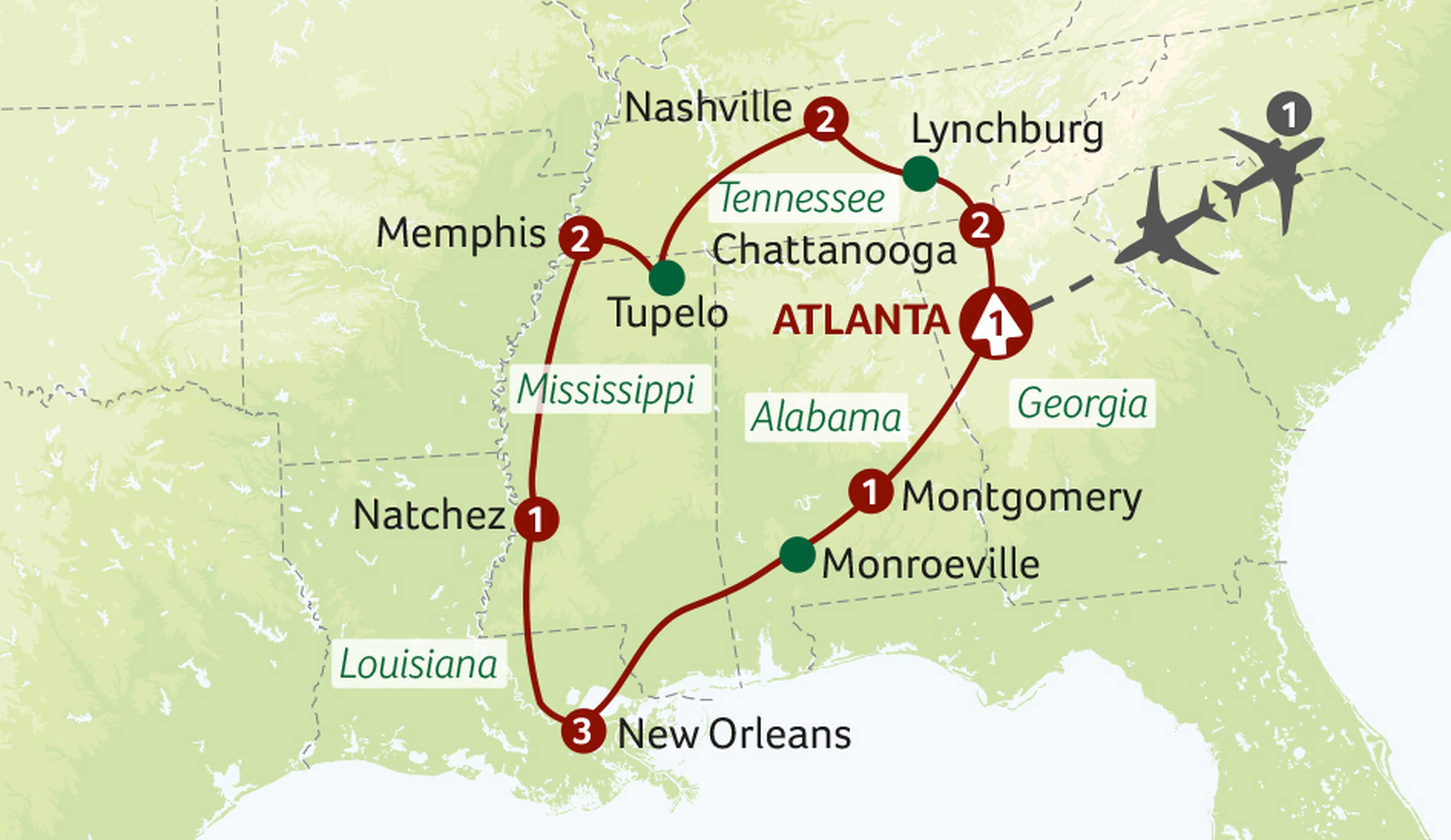 Southern Sights & Sounds Tour - Southern USA Touring Holiday