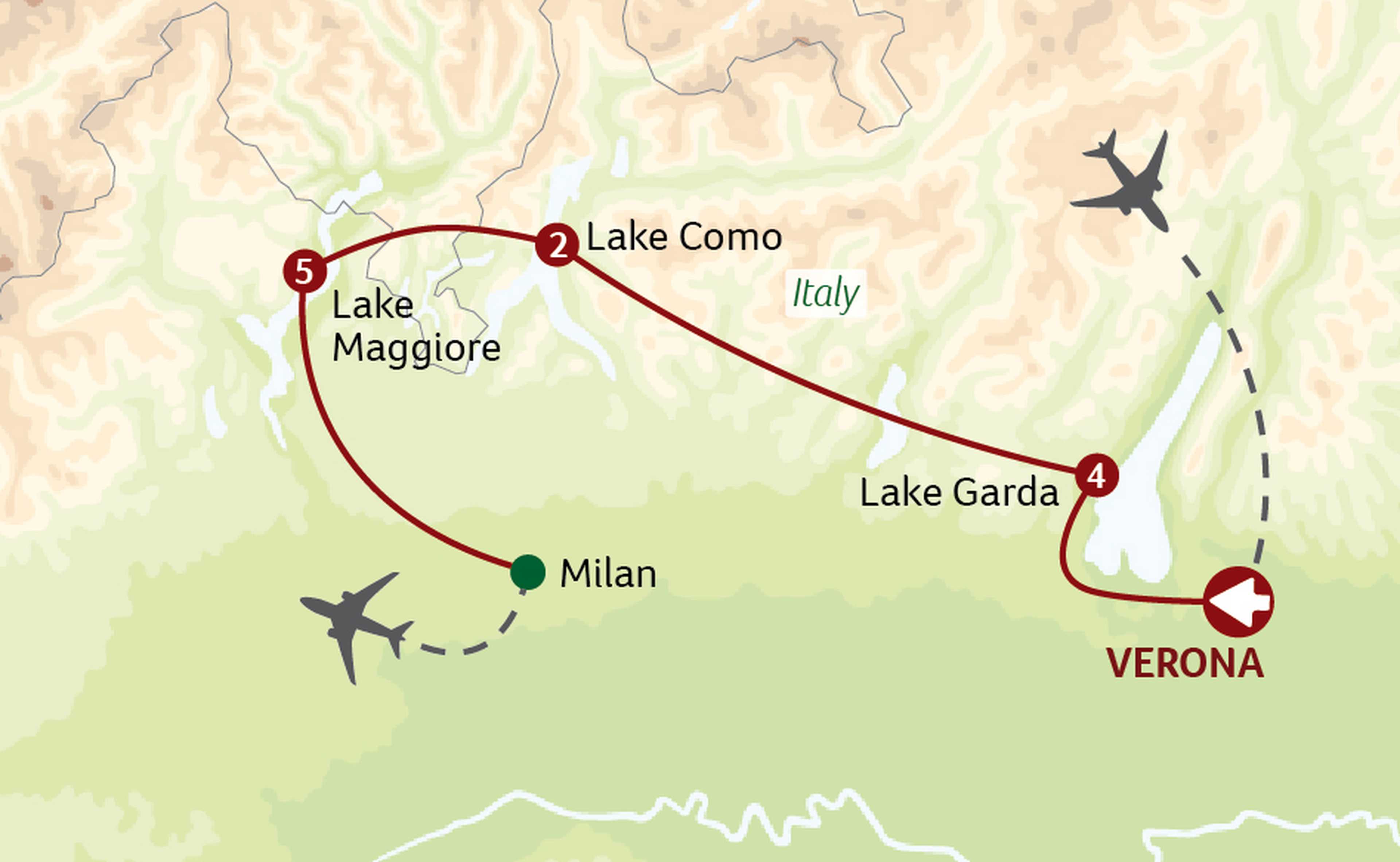 Majesty of the Italian Lakes - Lake Como, Lake Garda & Maggiore