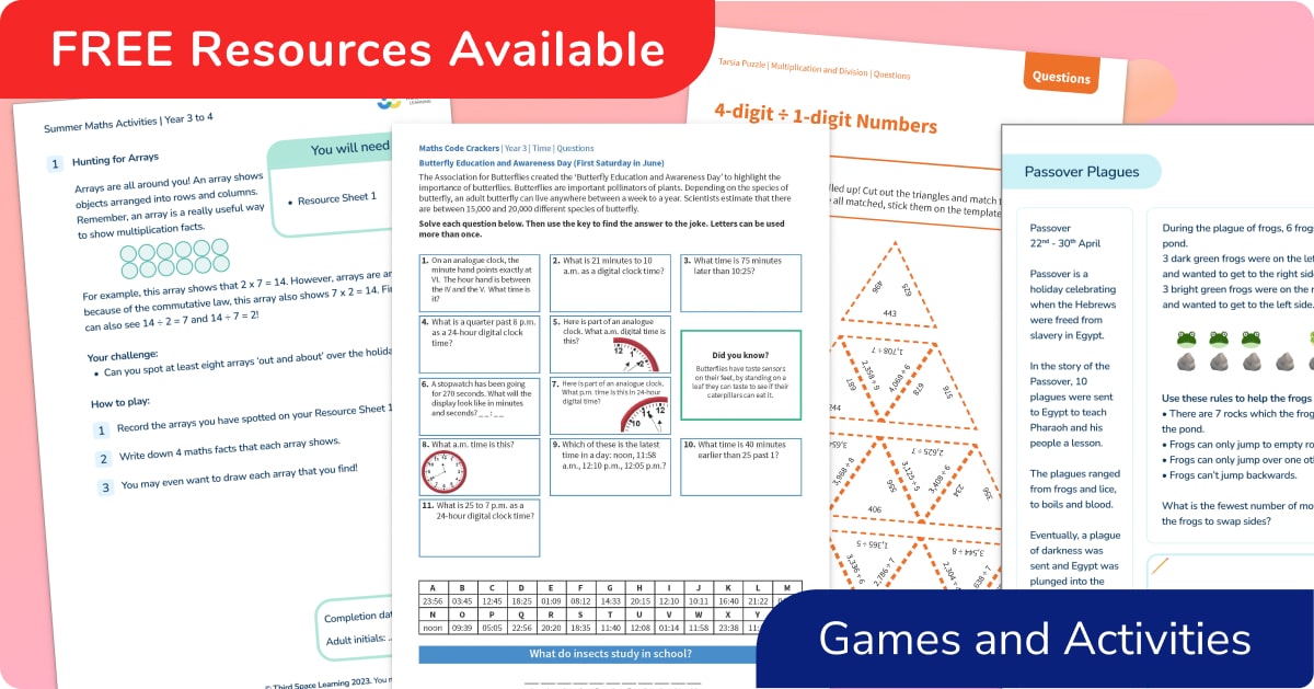 Games & Activities Primary Maths Resources | KS1 & KS2 | Third Space ...