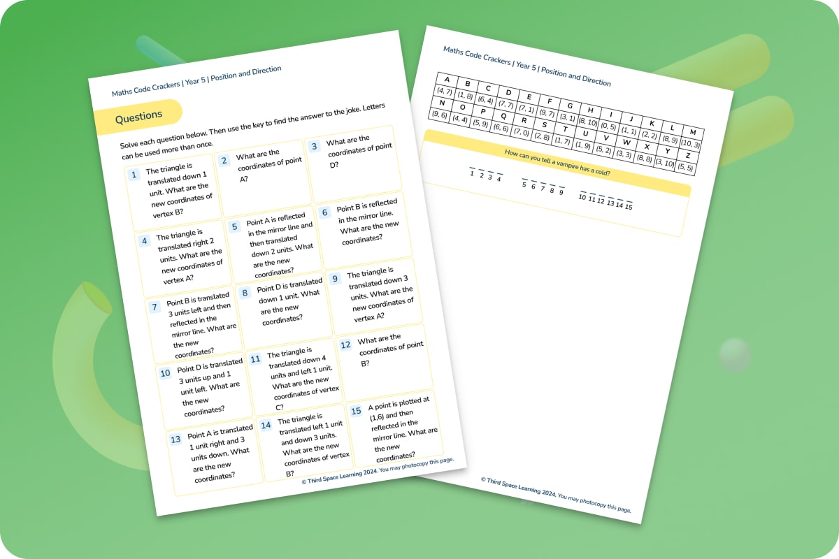 Ks1 And Ks2 Position And Direction Maths Resources Third Space Learning Maths Hub Third