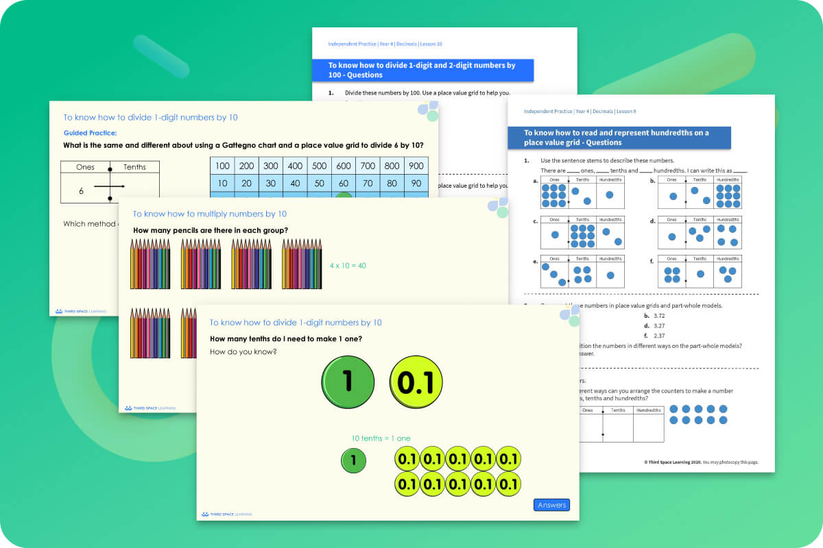 Ready-To-Go Lessons V3 Decimals B Year 4 | Maths Hub | Third Space Learning