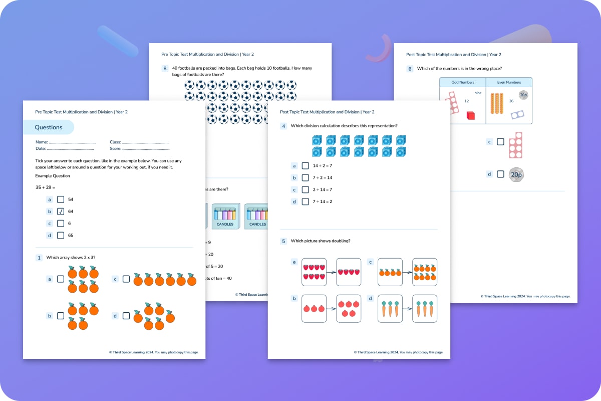 Diagnostic Assessment Multiplication And Division Year 2 | Maths Hub ...