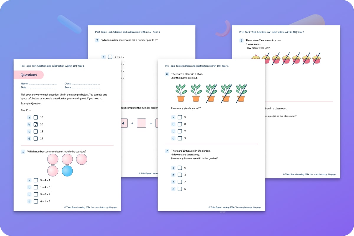 Addition And Subtraction Test 3rd Grade Addition & Subtraction Tests