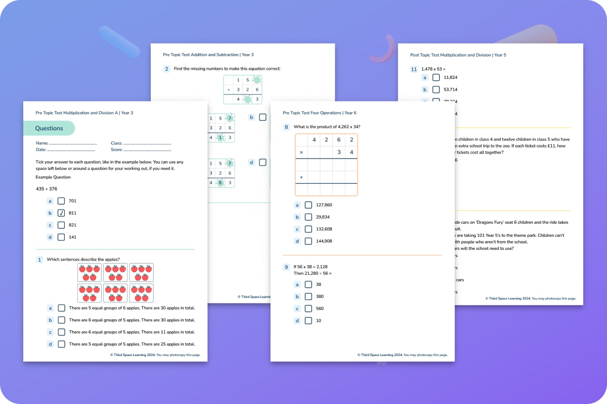 Diagnostic Assessments by Topic | KS1 & KS2 Primary Maths | Third Space ...