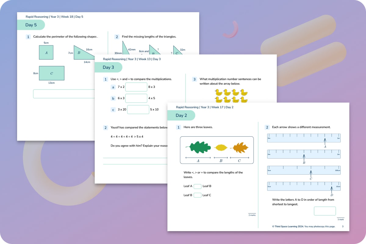Printable Maths Resources Pack | Maths Hub | Third Space Learning