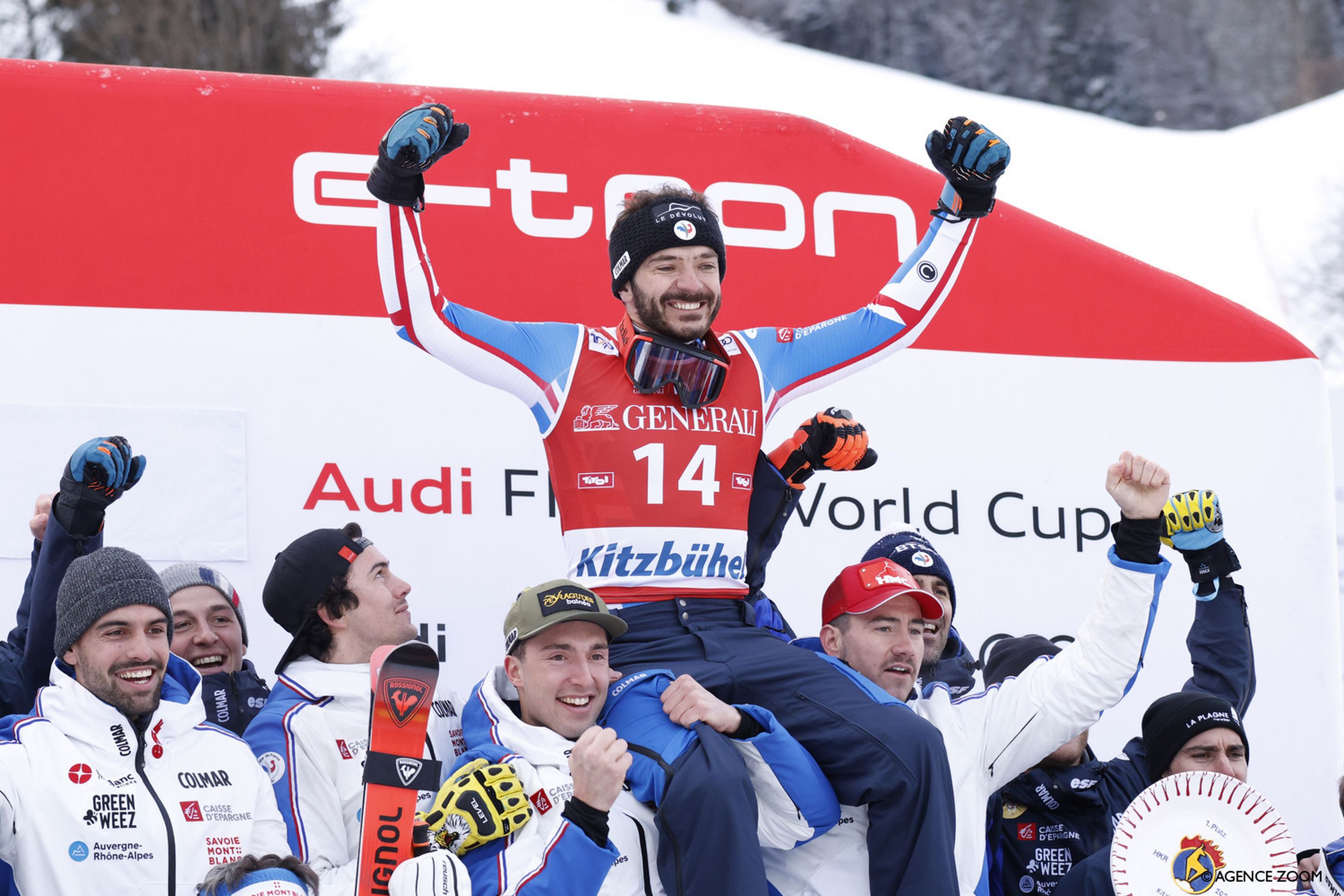 FIS | Cyprien Sarrazin shines on Streif for Kitzbuehel downhill victory