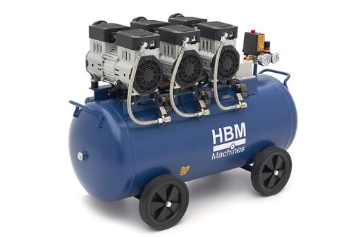 HBM low noise olie vrije compressor 90 liter | HBM Machines