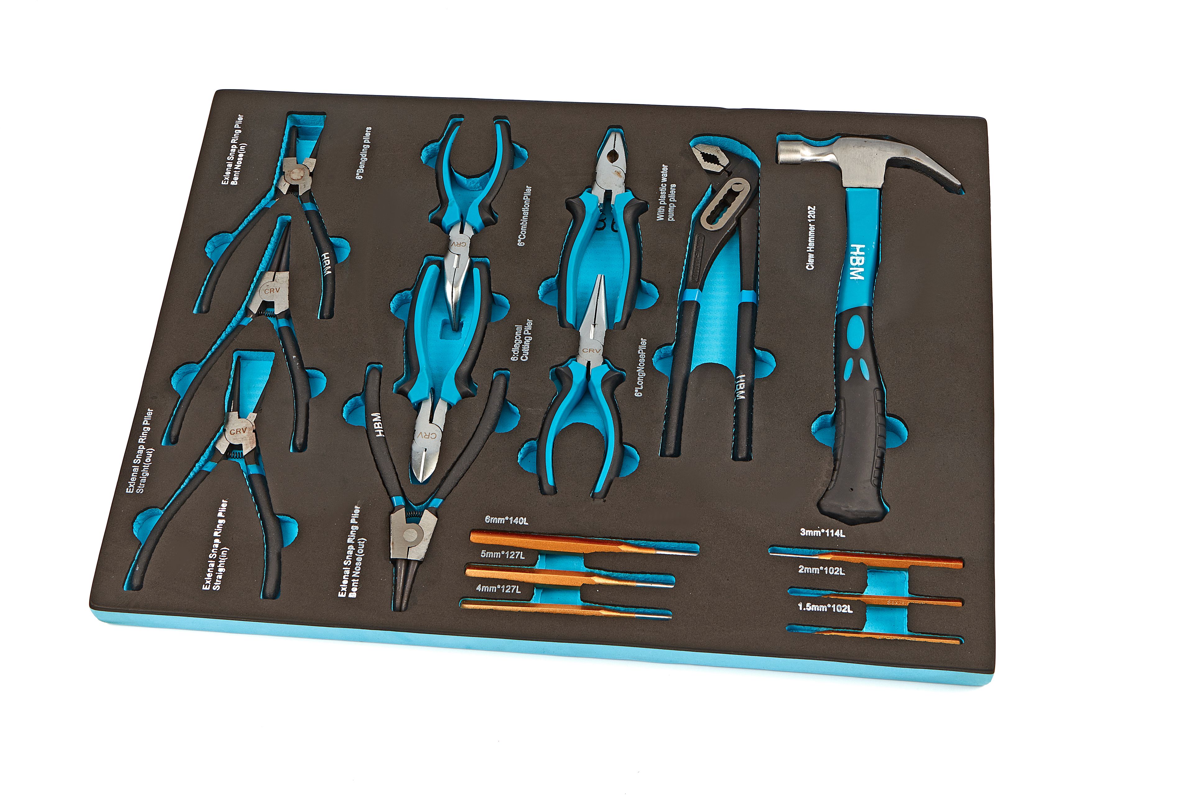 HBM Insert en mousse 16 outils pour chario... | HBM Machines