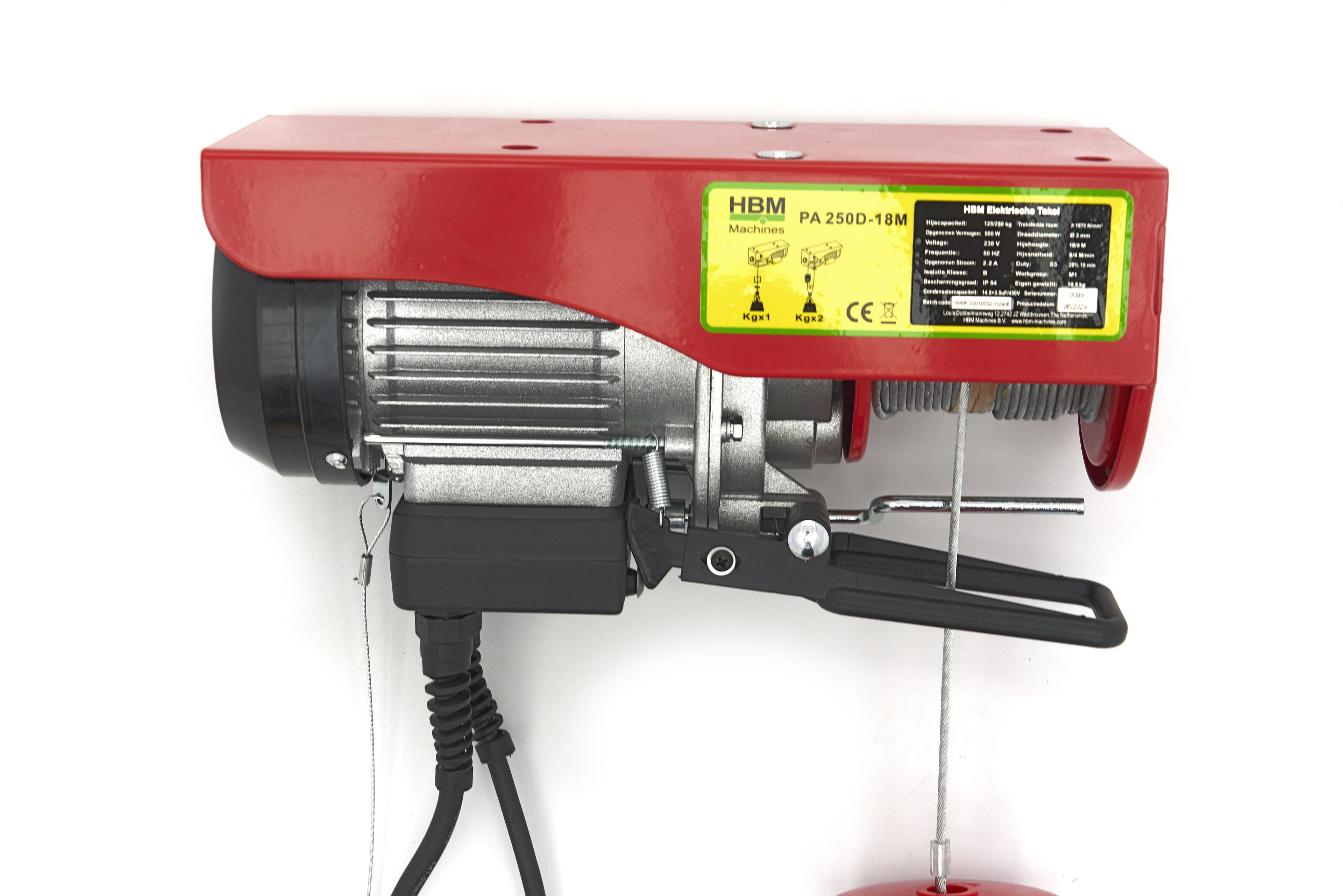 HBM 250 kg Elektrische Takel 18 meter | HBM Machines