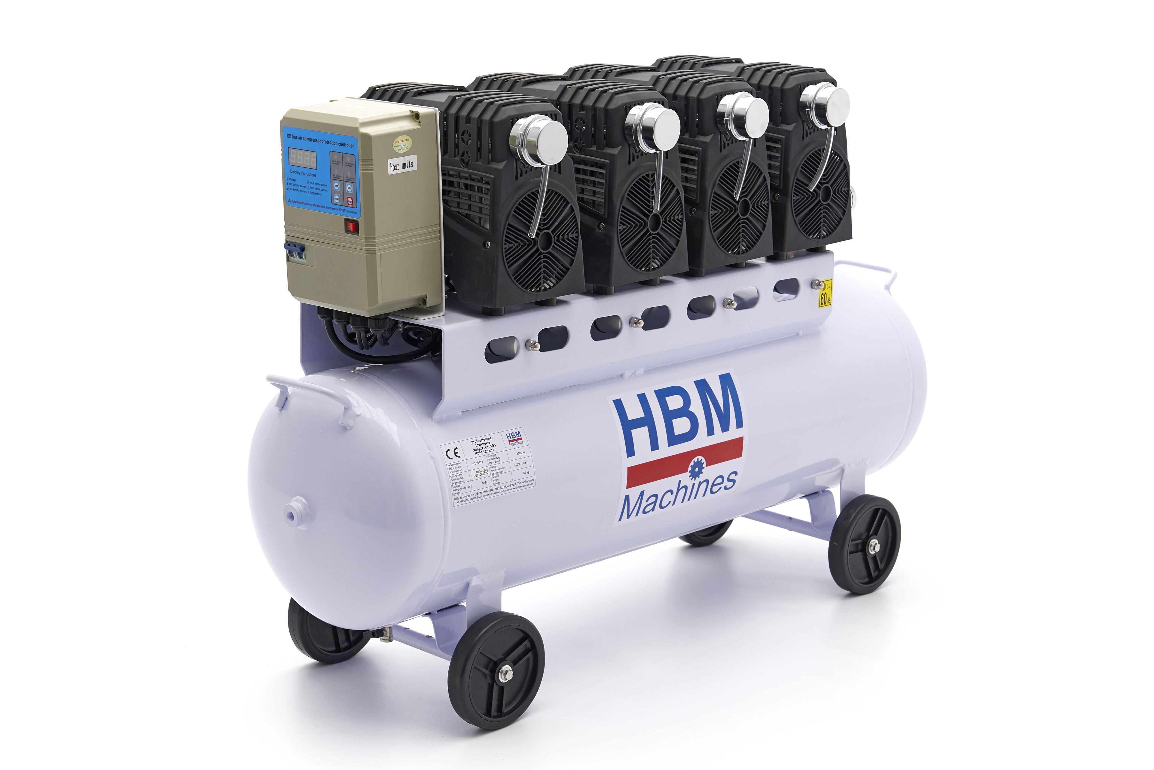 HBM 120 Liter Low Noise Compressor - Model 2 | HBM Machines