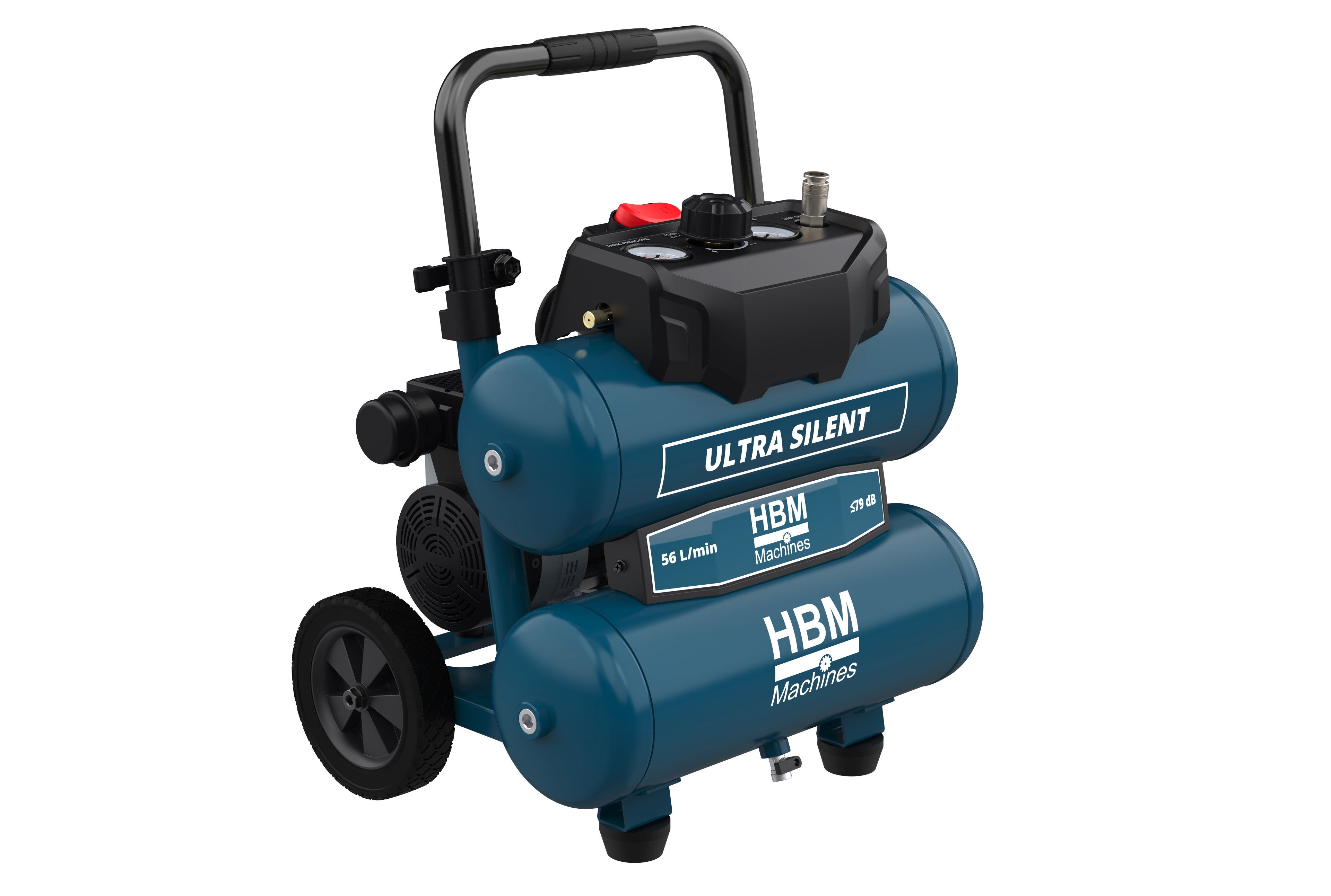 HBM low noise olie vrije compressor 8 liter | HBM Machines