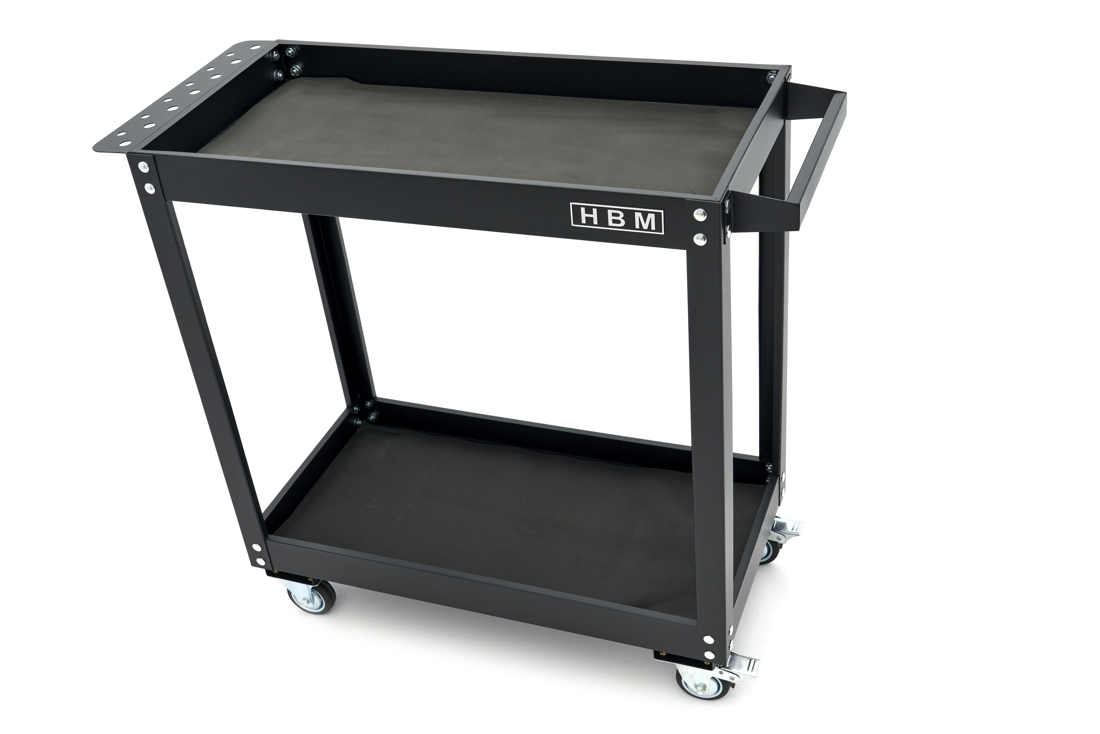 Carrello portautensili HBM 2 piani, nero | HBM Machines