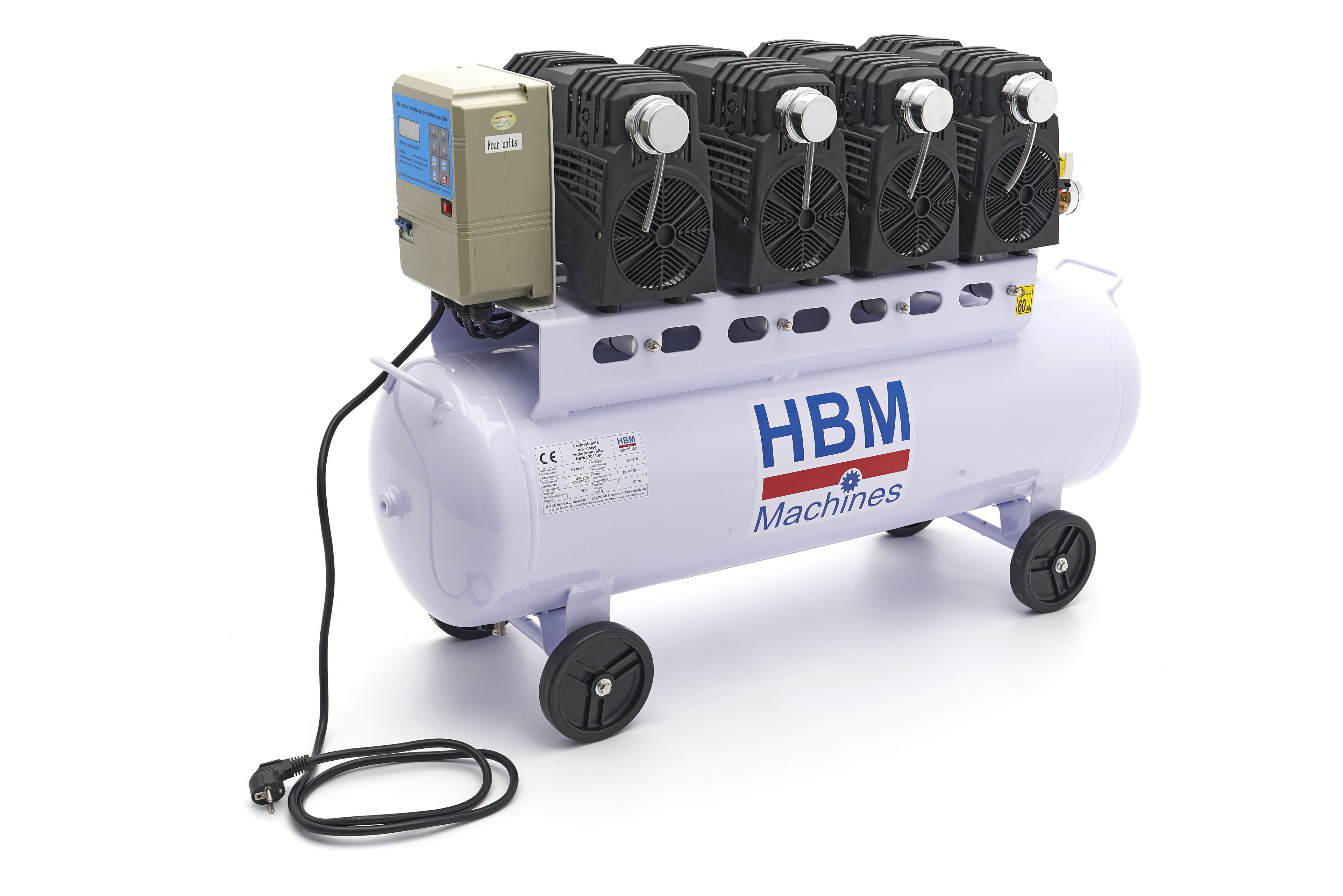 HBM 120 Liter Low Noise Compressor - Model 2 | HBM Machines