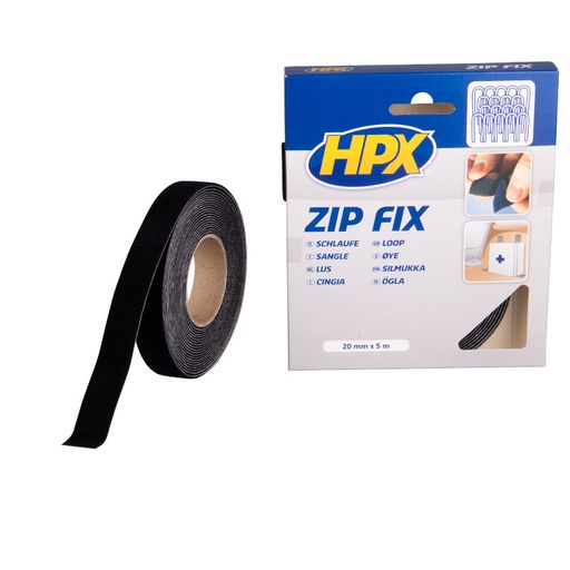HPX Zip fix velcro noir x | HBM Machines