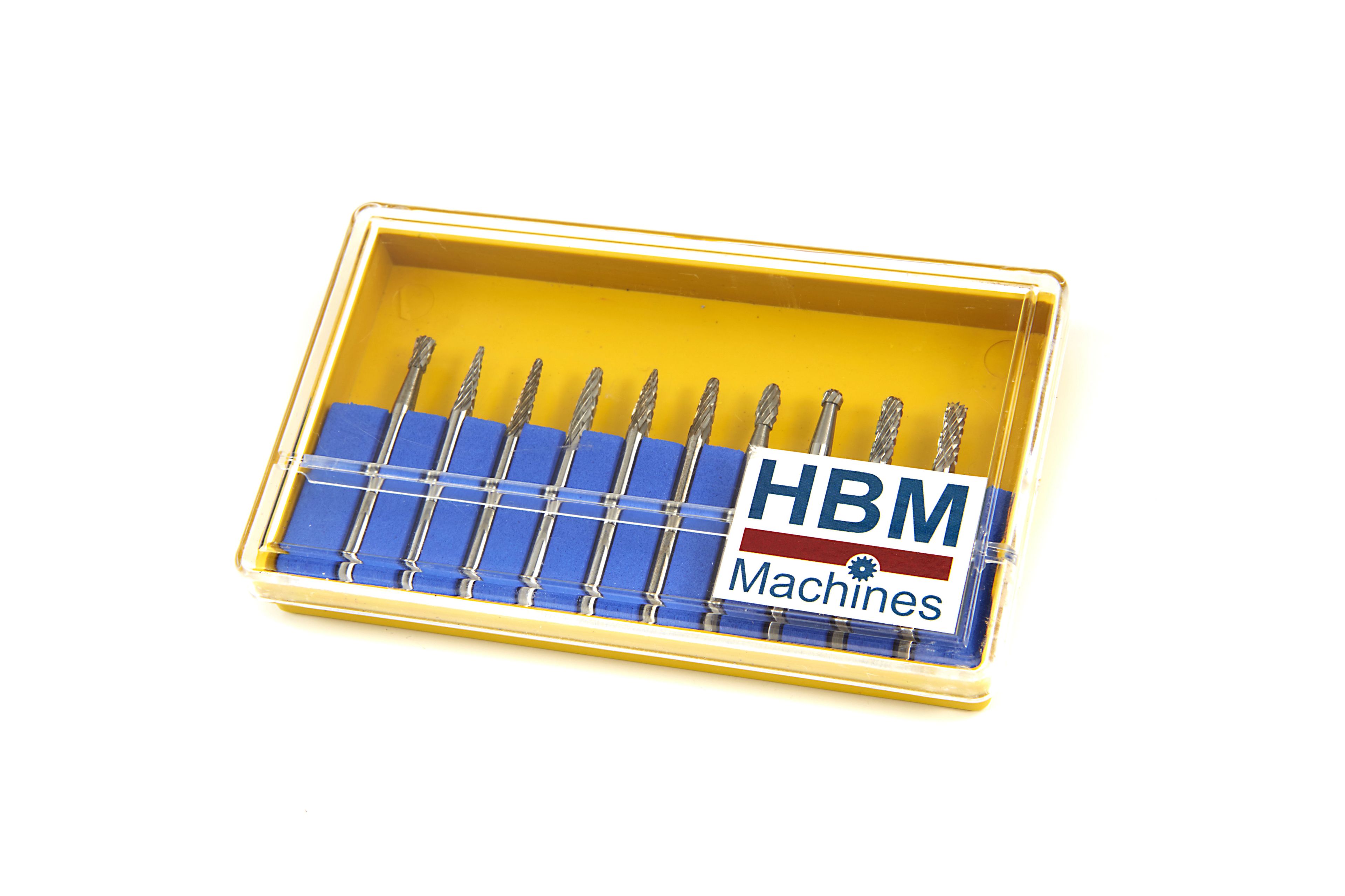 HBM 10-teiliger HM-Fräser-Satz mit 3 mm Hu... | HBM Machines