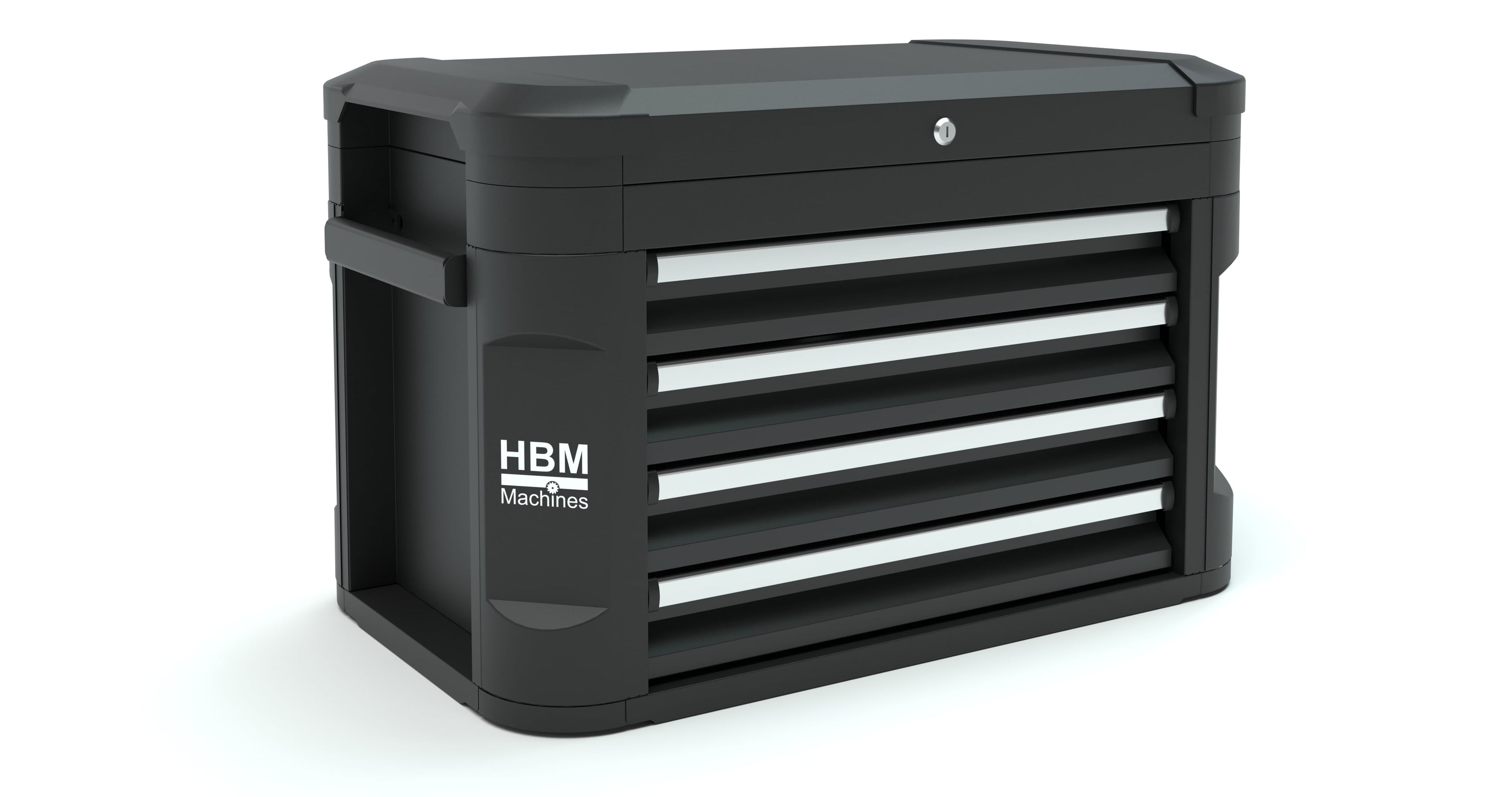 HBM caisse à outils 4 tiroirs, noir | HBM Machines