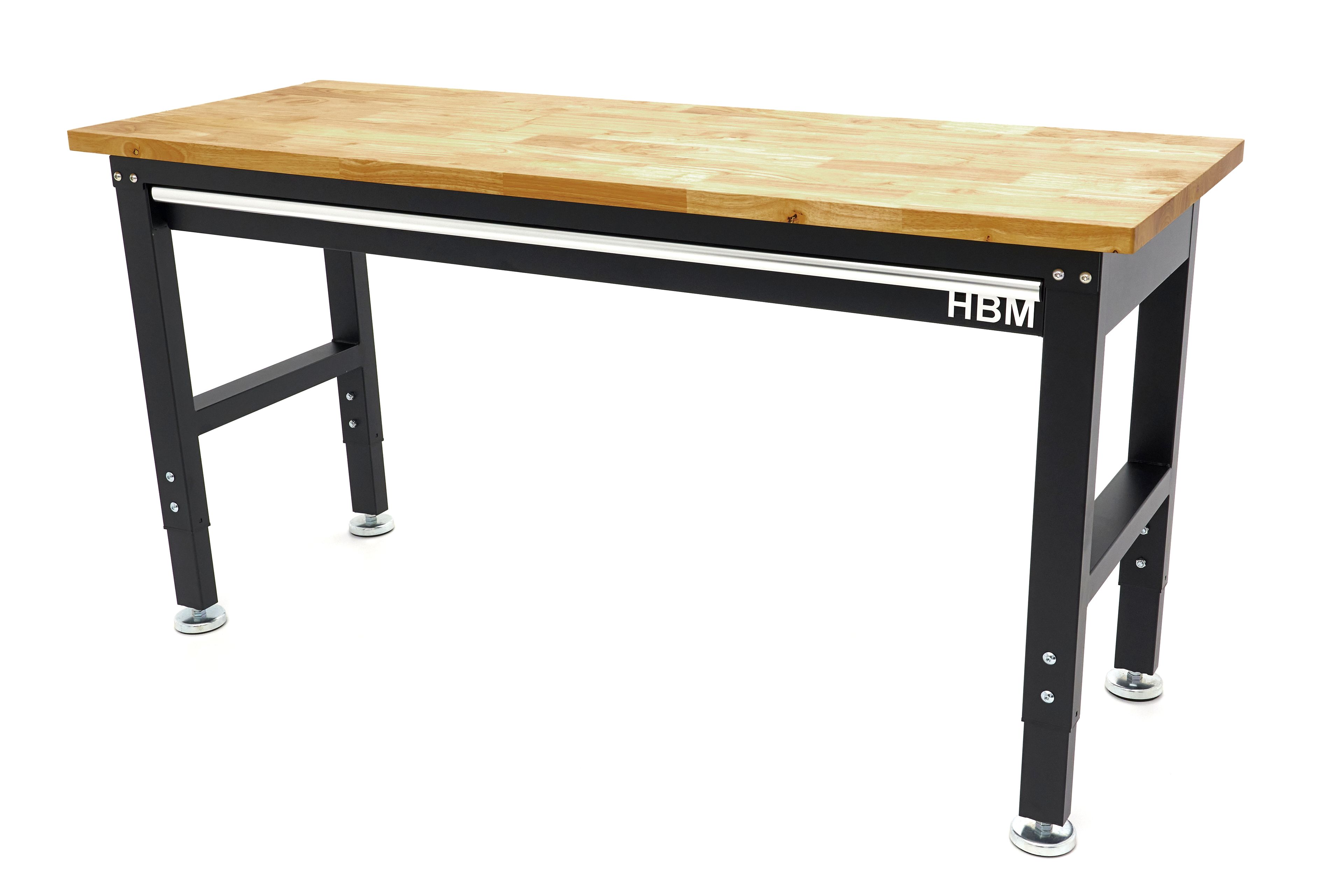 Établi HBM réglable en hauteur avec plan d... | HBM Machines