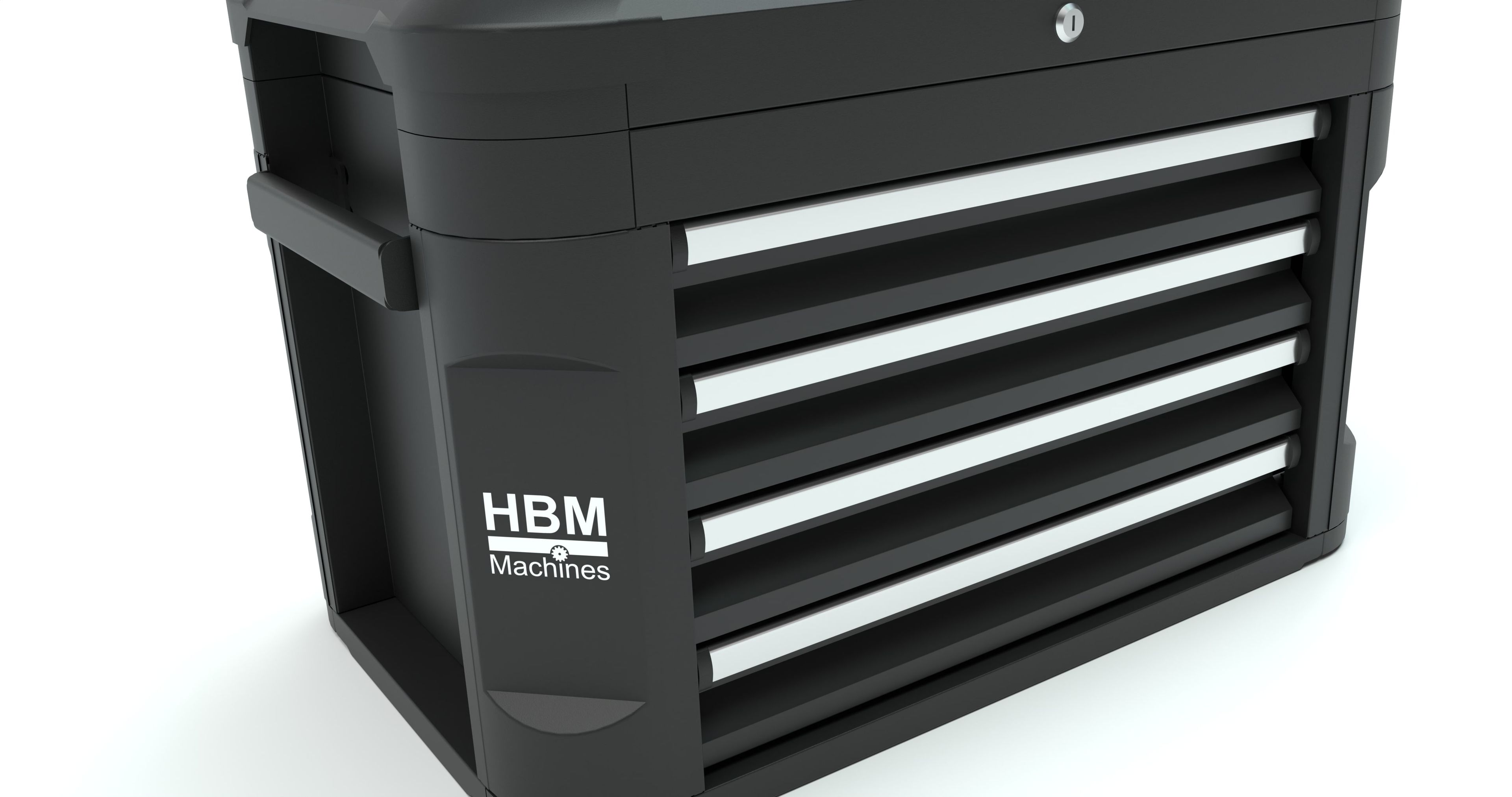 HBM caisse à outils 4 tiroirs, noir | HBM Machines