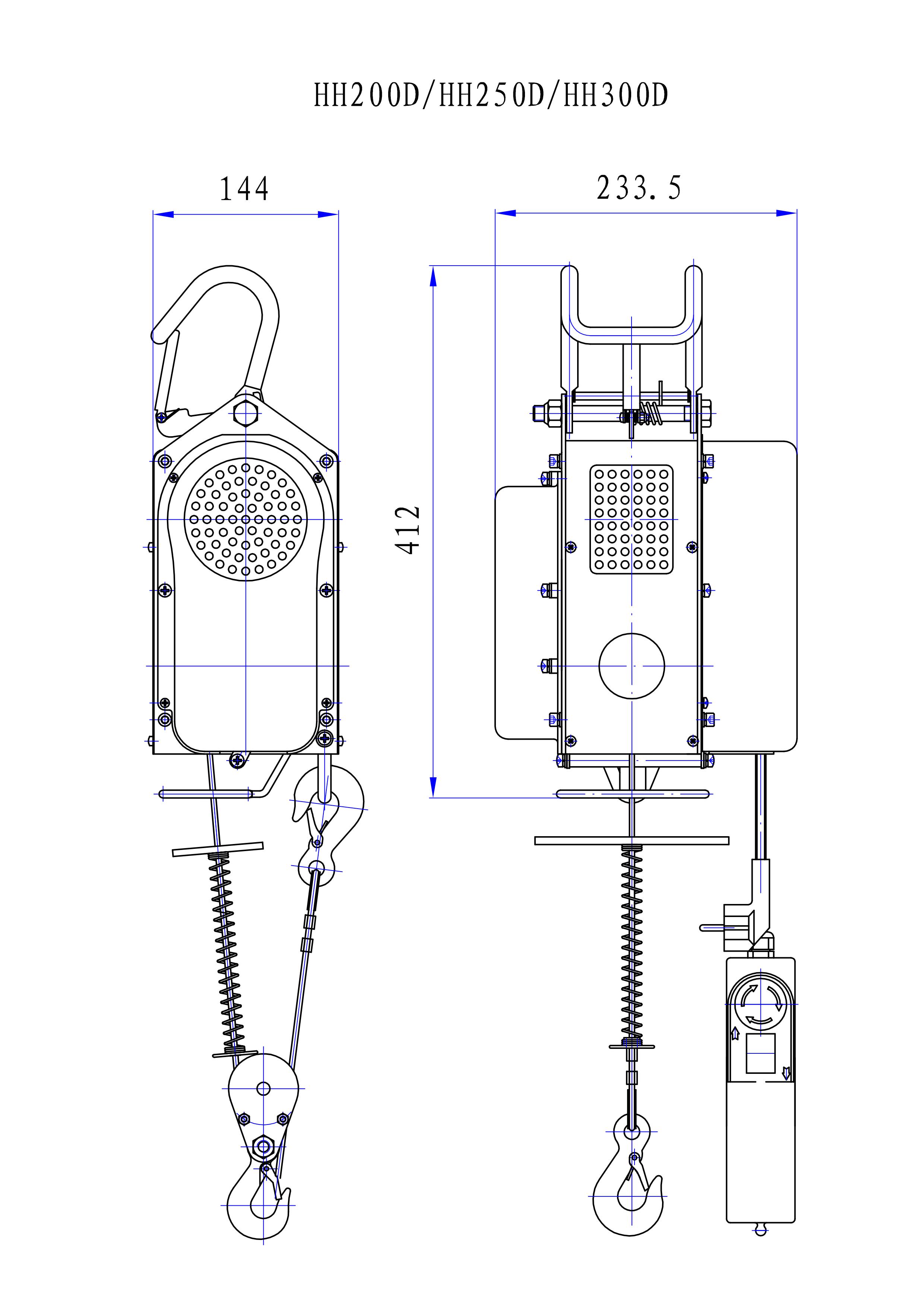HBM tragbare elektrische hebezeug 12 Meter | HBM Machines