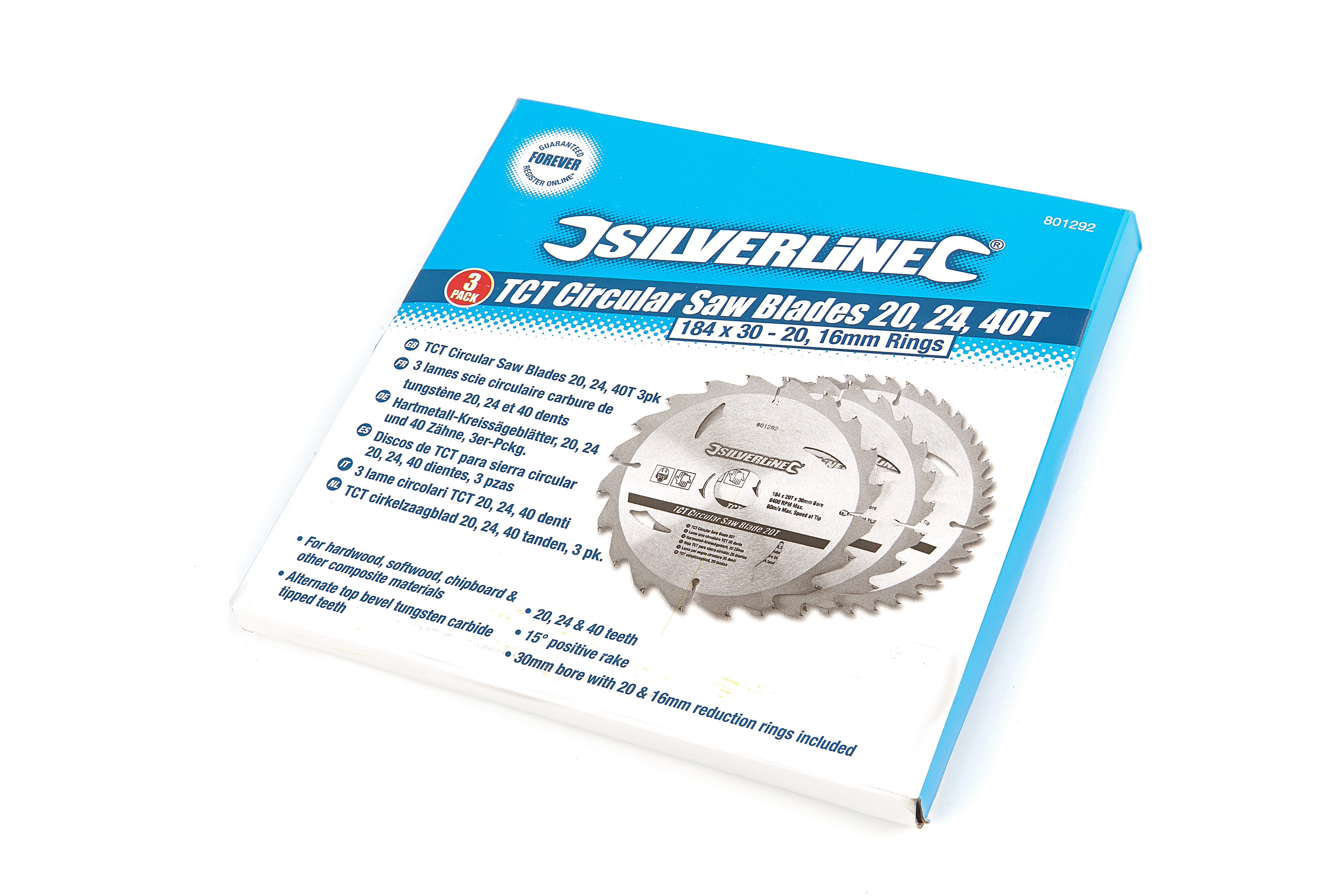 Silverline 3-teiliger Sägeblatt-Satz 184 mm | HBM Machines