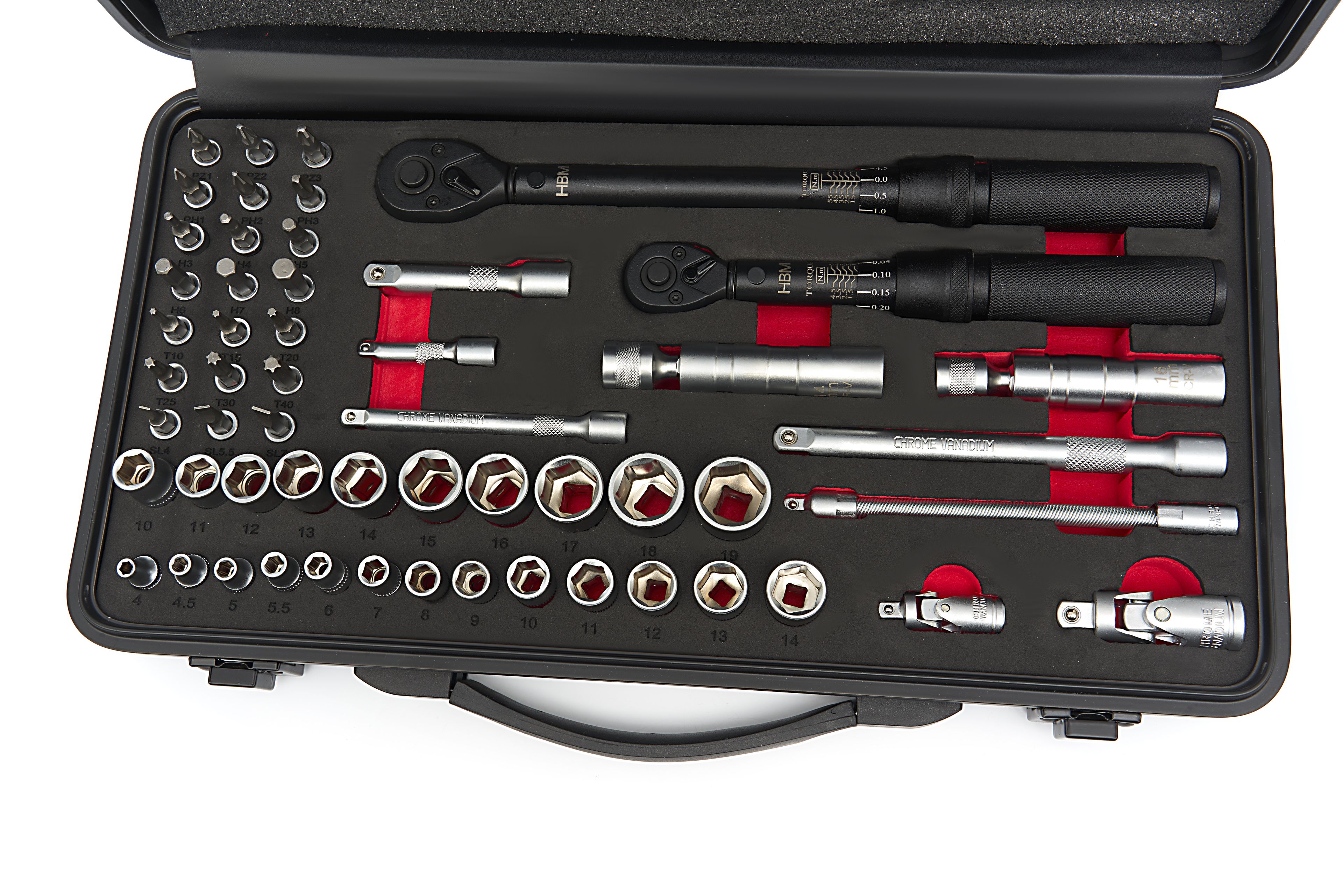 HBM momentsleutel set 55-delig, 1 1/4 en 3... | HBM Machines