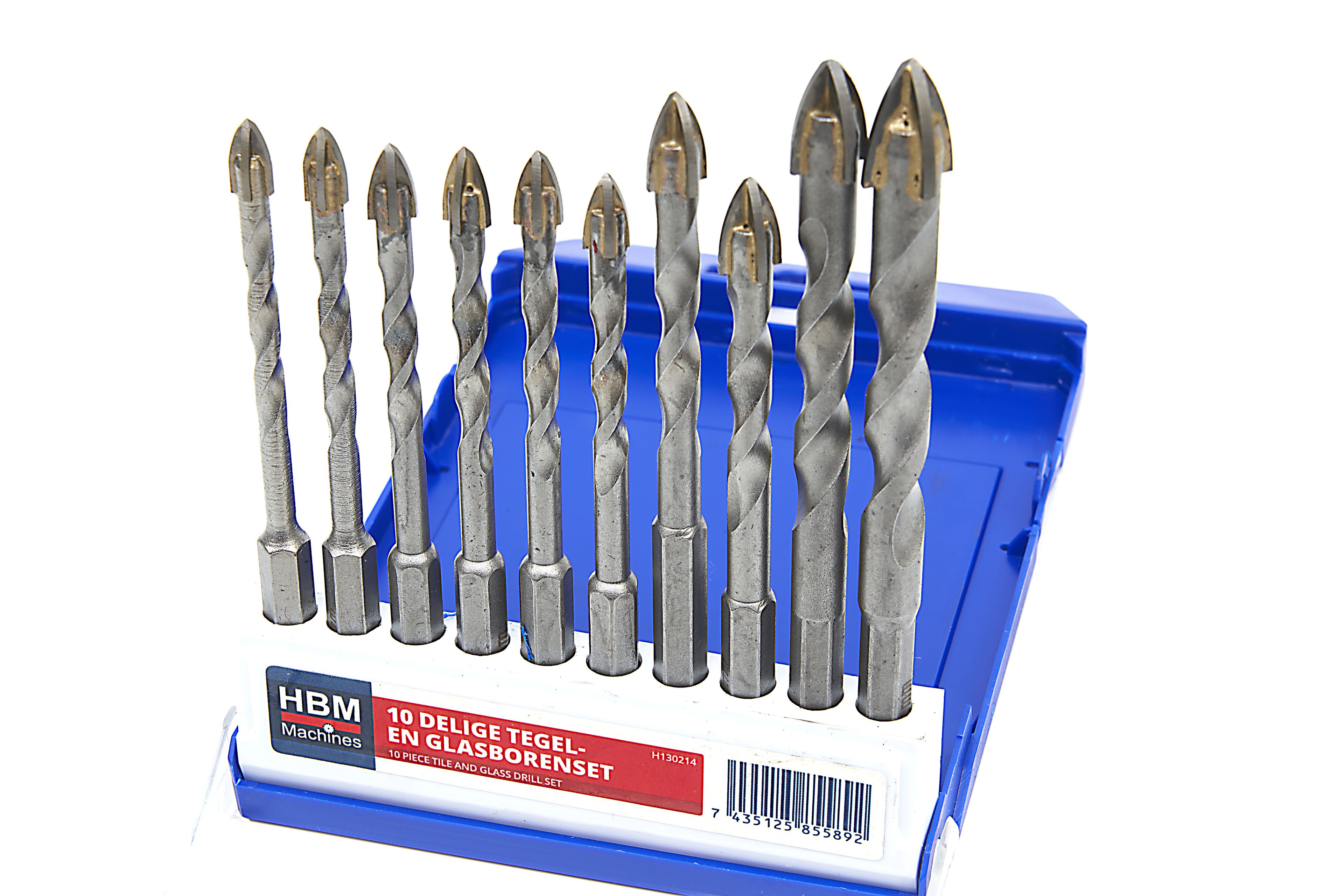HBM Fliesen- und Glasbohrer-Set 10-teilig | HBM Machines