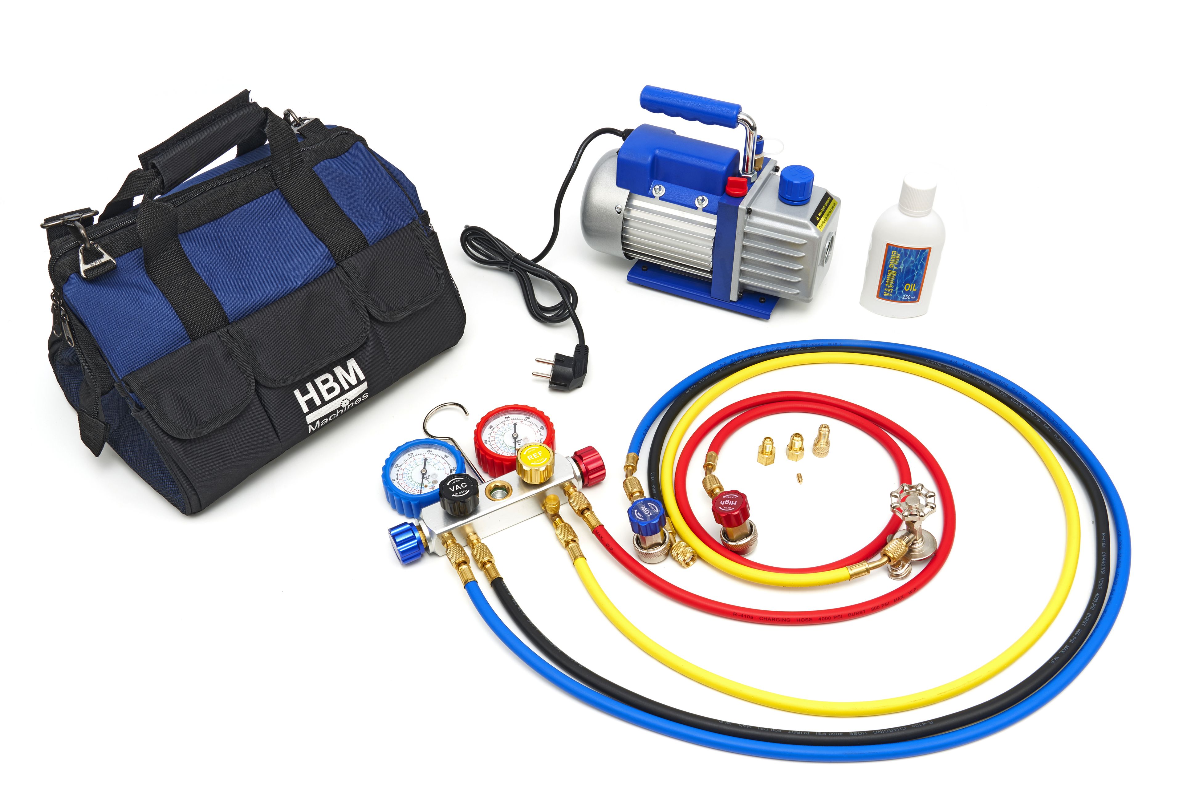 HBM Vacuümpomp 1 Traps met 2 Voudige Manom... | HBM Machines