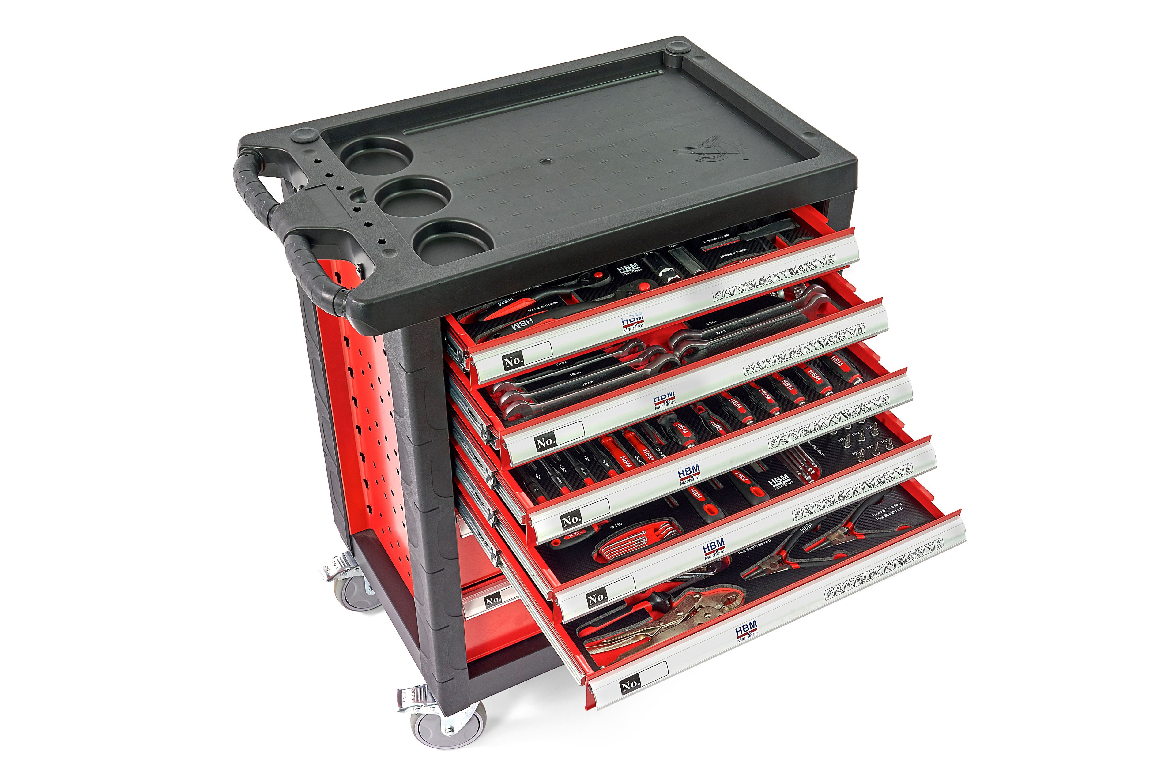 Carrello per attrezzi HBM 196 pezzi Premiu... | HBM Machines