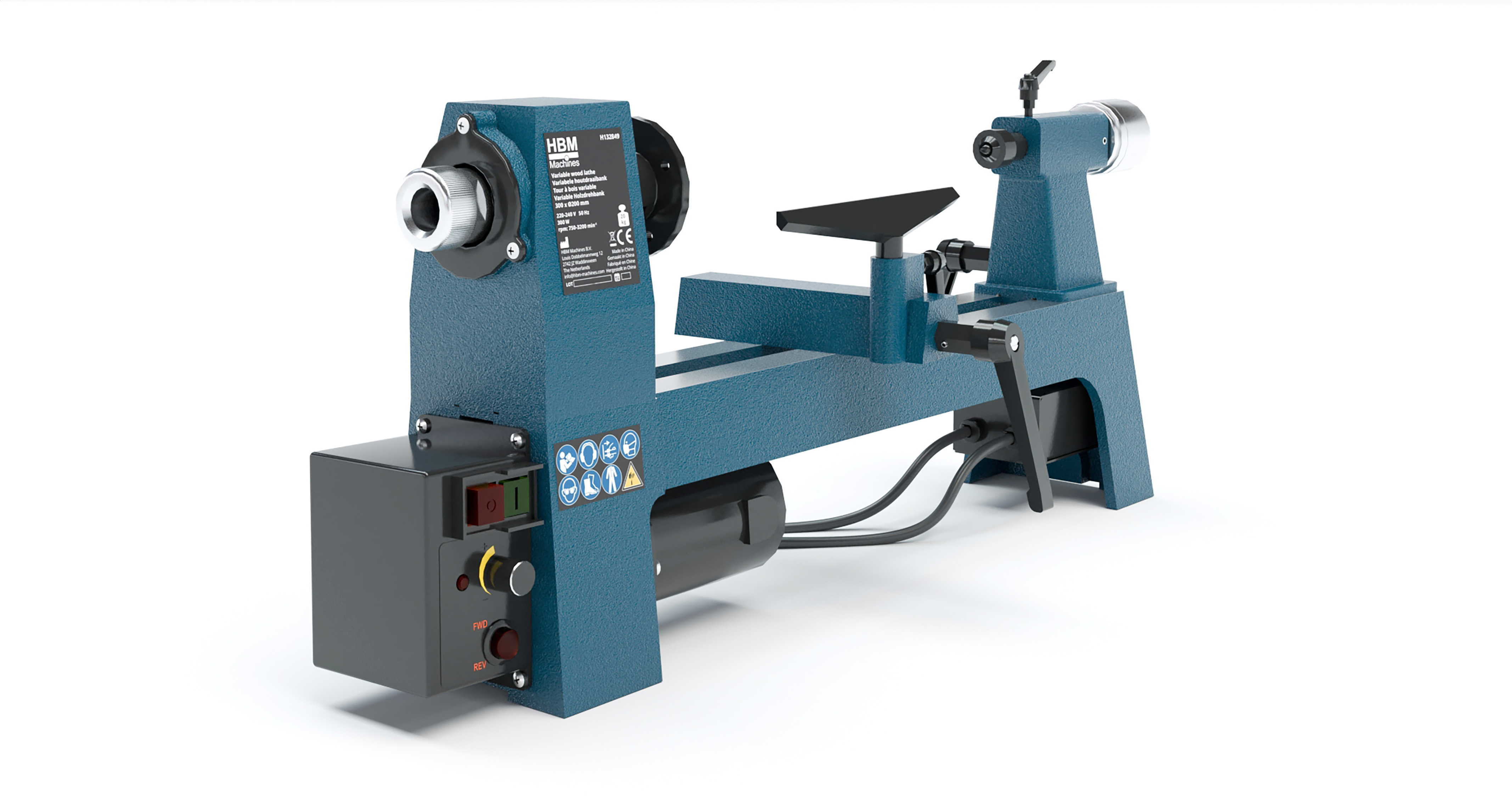 HBM variabele houtdraaibank 300 x 200 mm | HBM Machines