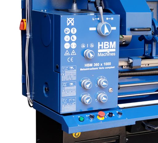 HBM metaaldraaibank 360 x 1000 DRO vario | HBM Machines
