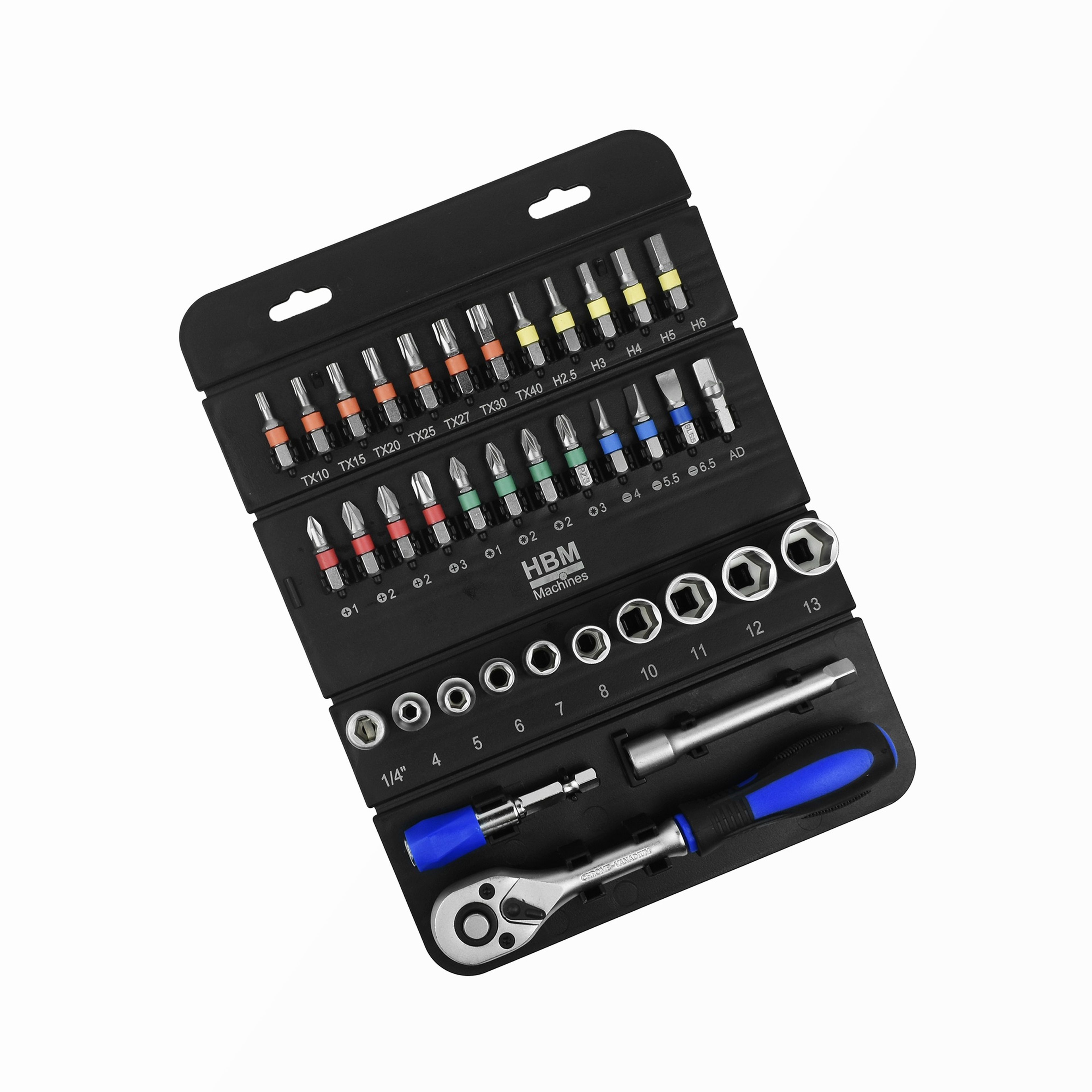 HBM 37 delig 1/4 Dop en bit set | HBM Machines