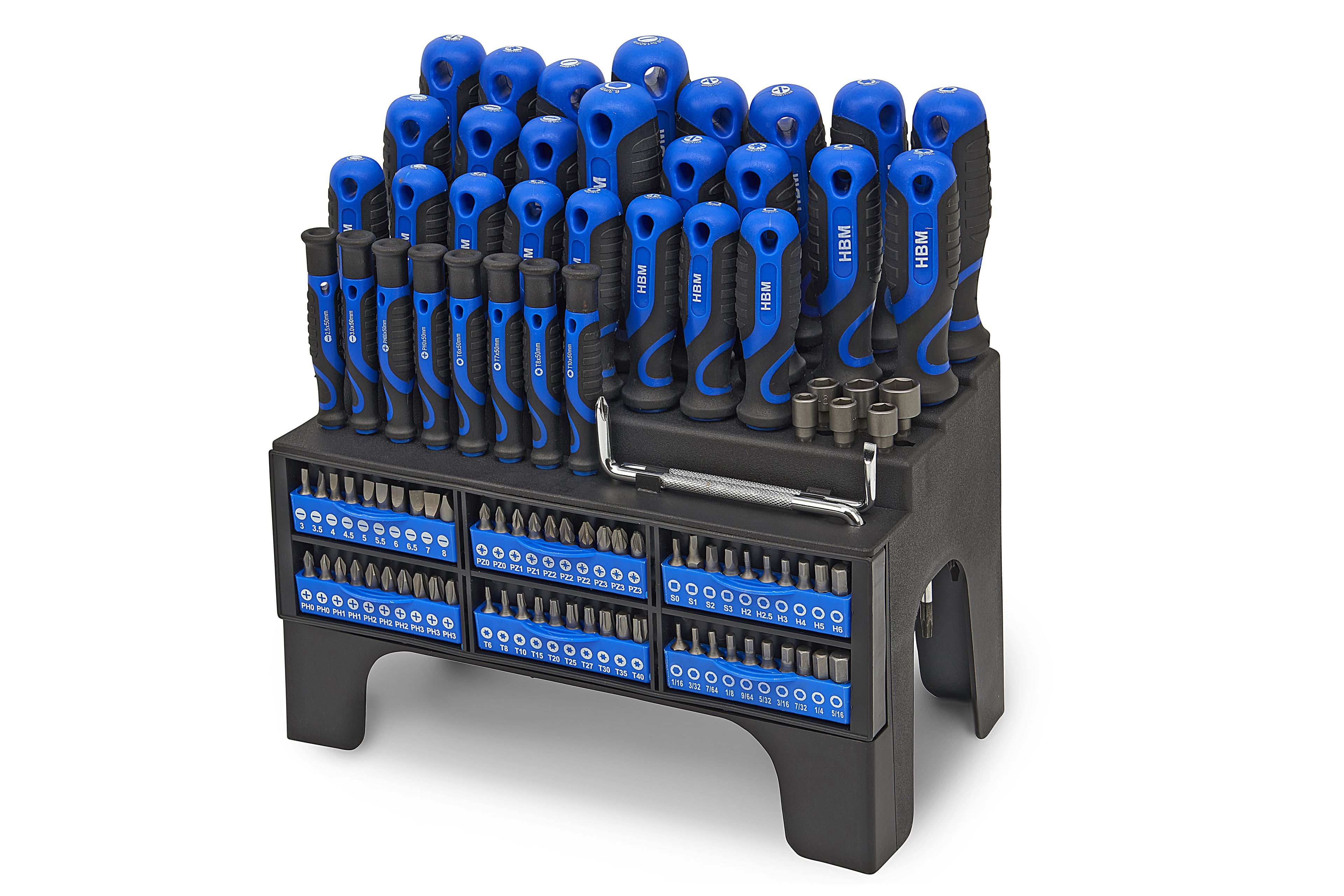 HBM Profi 100 Delige Soft Grip Schroevendr... | HBM Machines