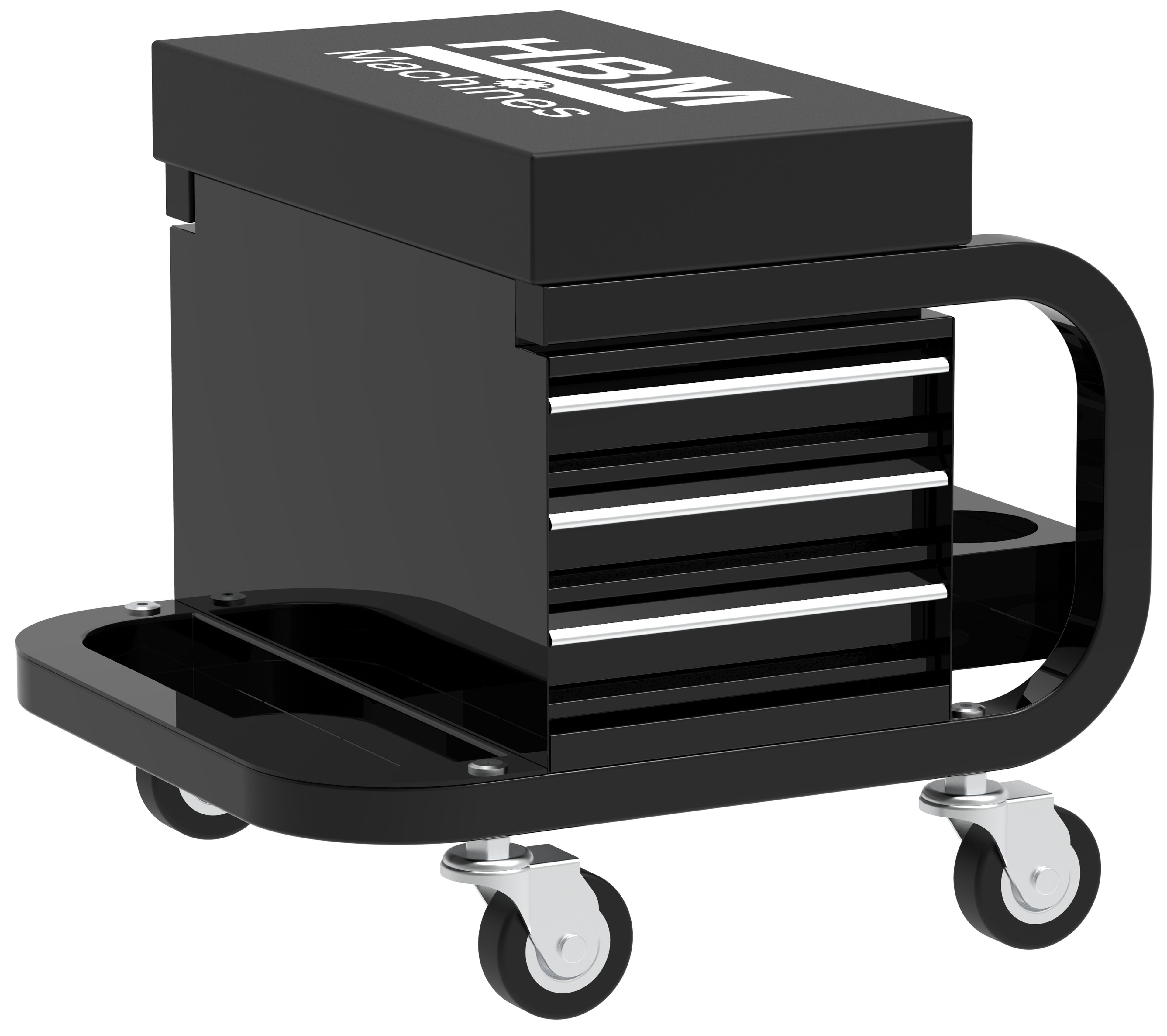 Silla de trabajo móvil HBM con 3 cajones, ... | HBM Machines