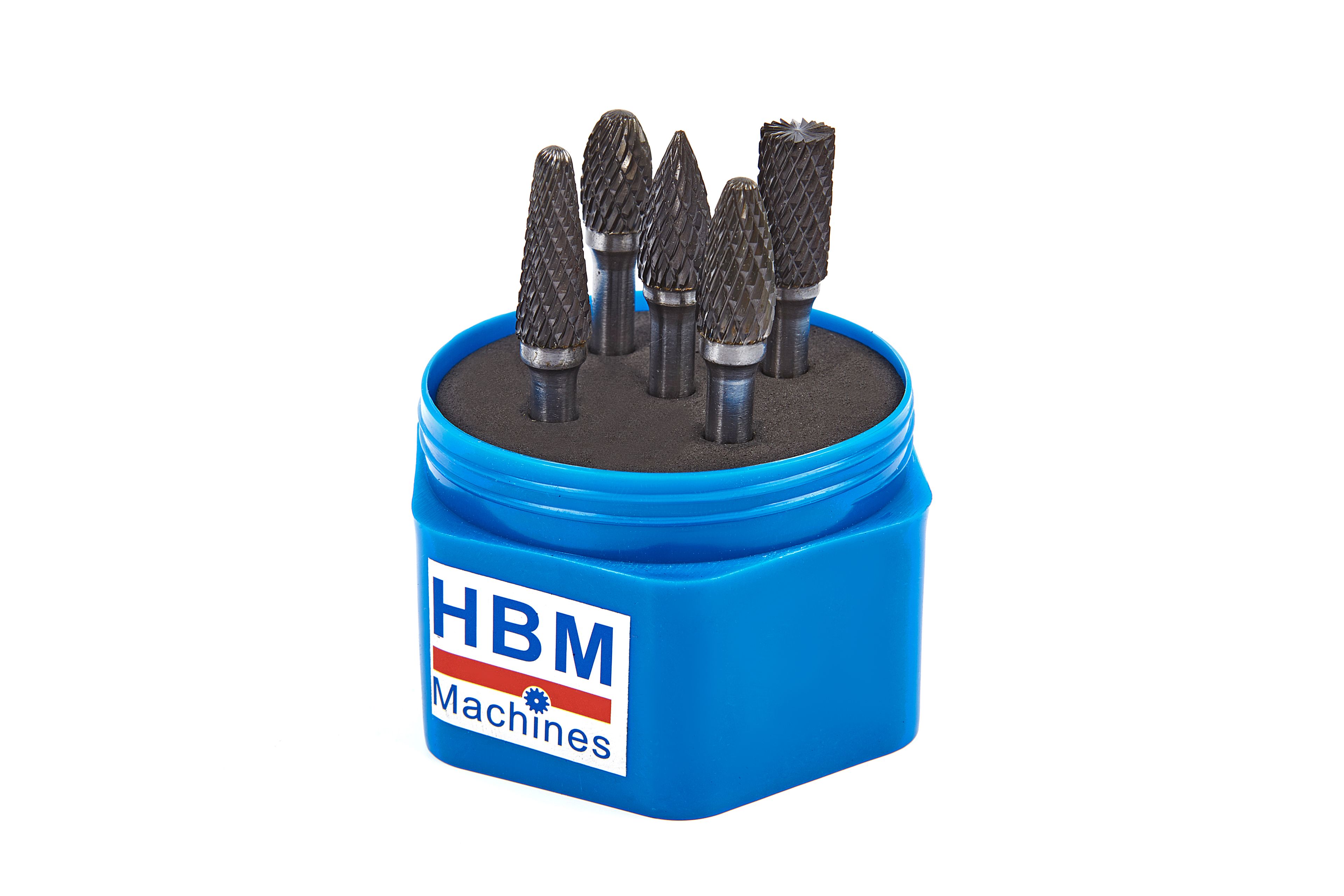 HBM 5 Delige Volhardmetalen Frezenset | HBM Machines