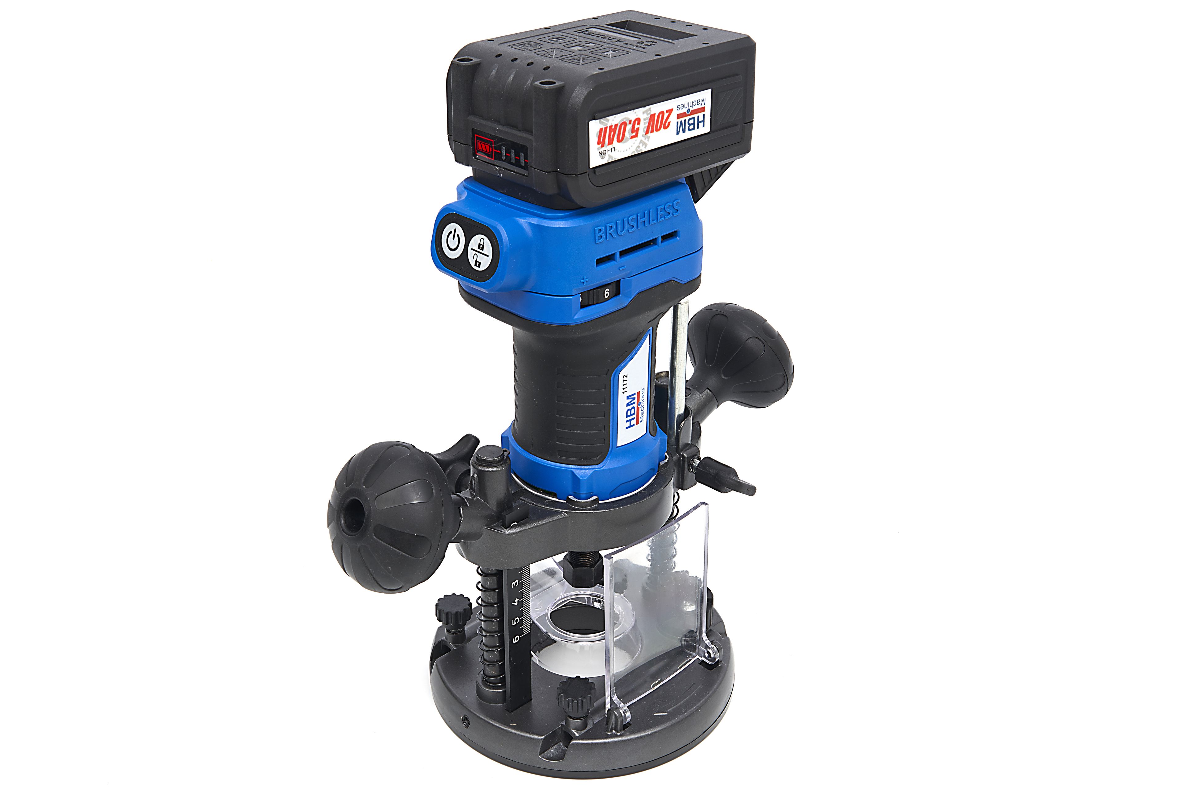 HBM Défonceuse sans fil 20 volts 5,0 Ah Po... | HBM Machines