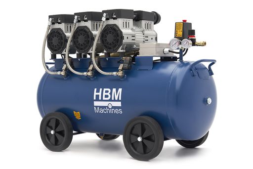 HBM low noise olie vrije compressor 90 liter | HBM Machines
