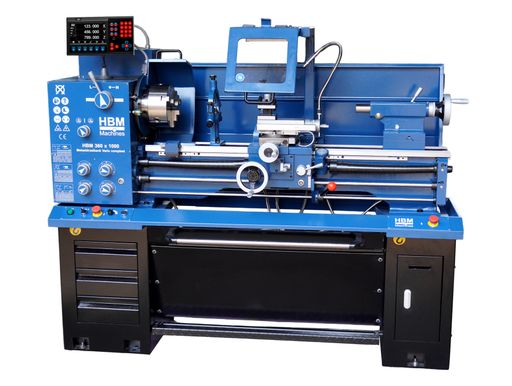 HBM metaaldraaibank 360 x 1000 DRO vario | HBM Machines