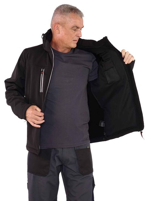 Storvik Clive Softshell-Arbeitsjacken Schwarz | HBM Machines