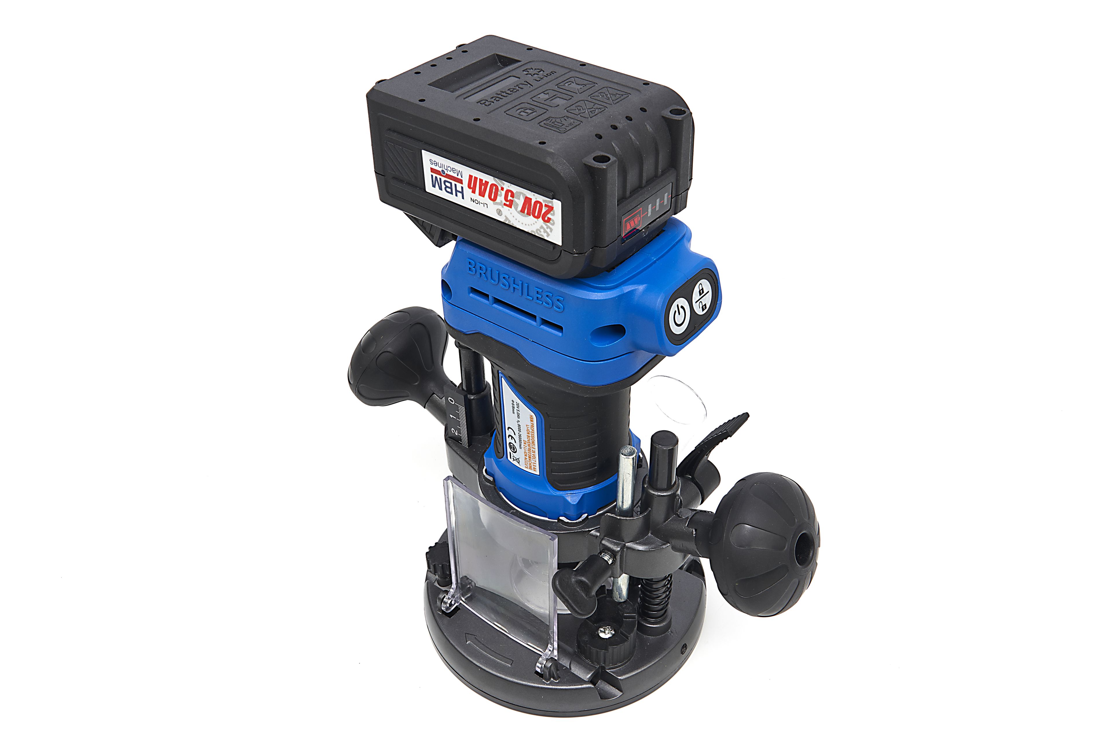 HBM Défonceuse sans fil 20 volts 5,0 Ah Po... | HBM Machines