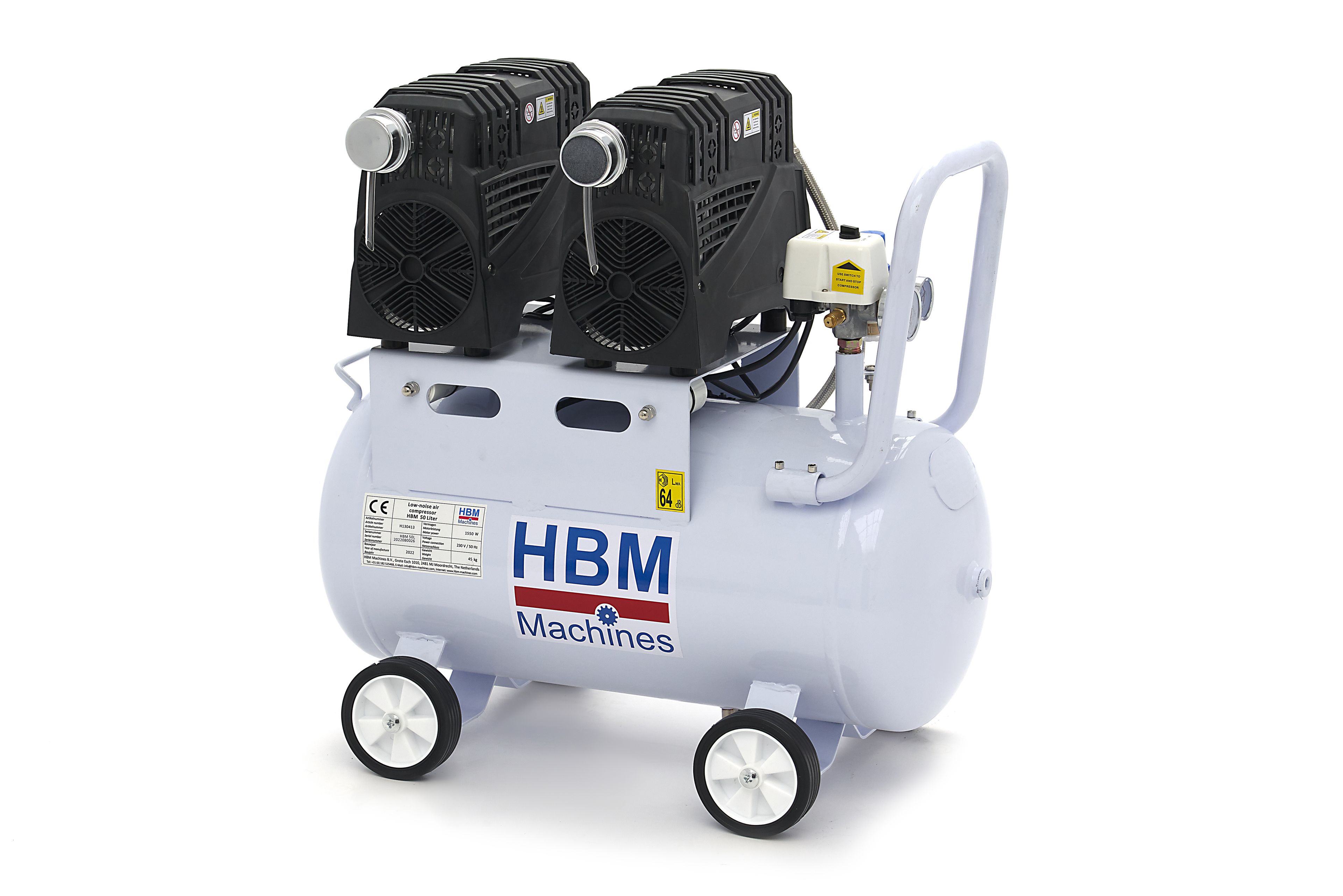HBM Low Noise Compressor - 2 PK 50 Liter M... | HBM Machines